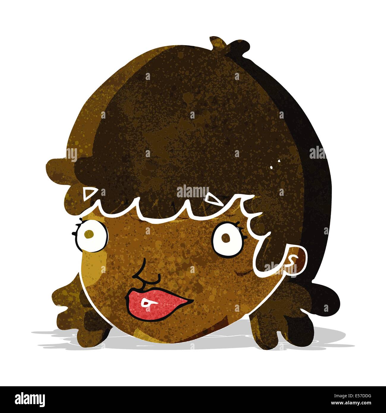 cartoon female face with surprised expression Stock Vector Image & Art ...