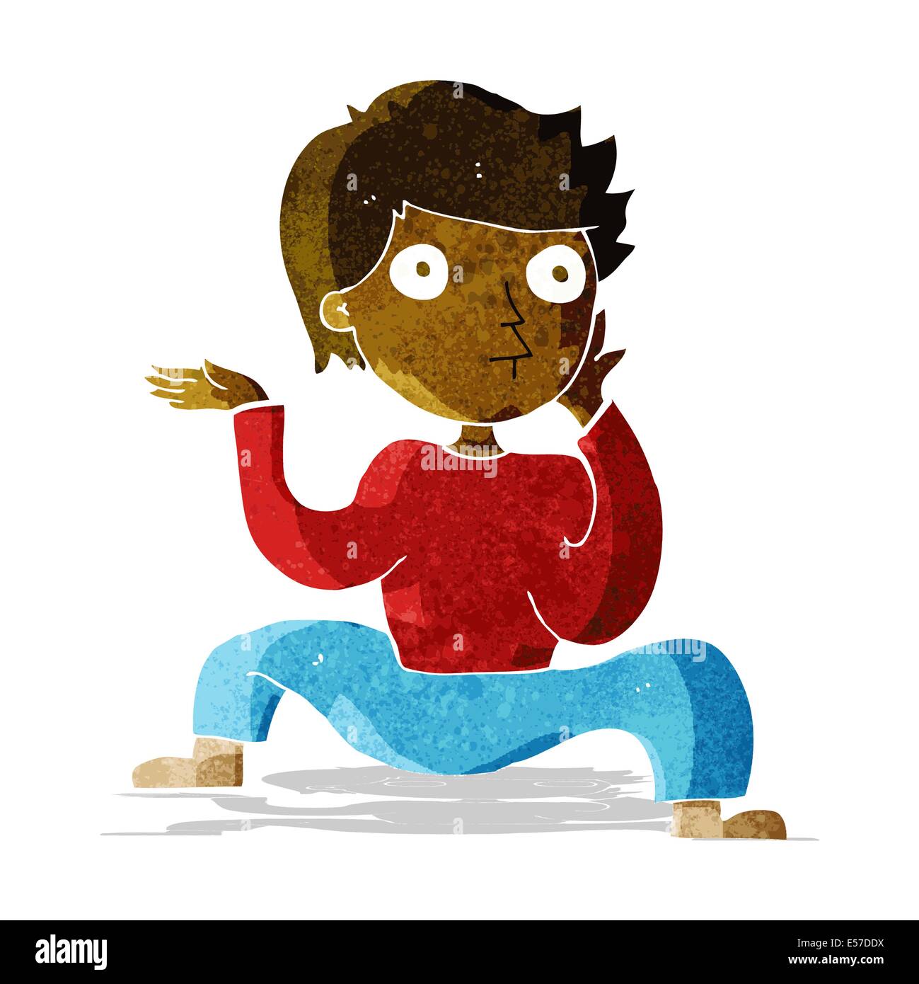Cartoon boy doing crazy dance hi-res stock photography and images - Alamy
