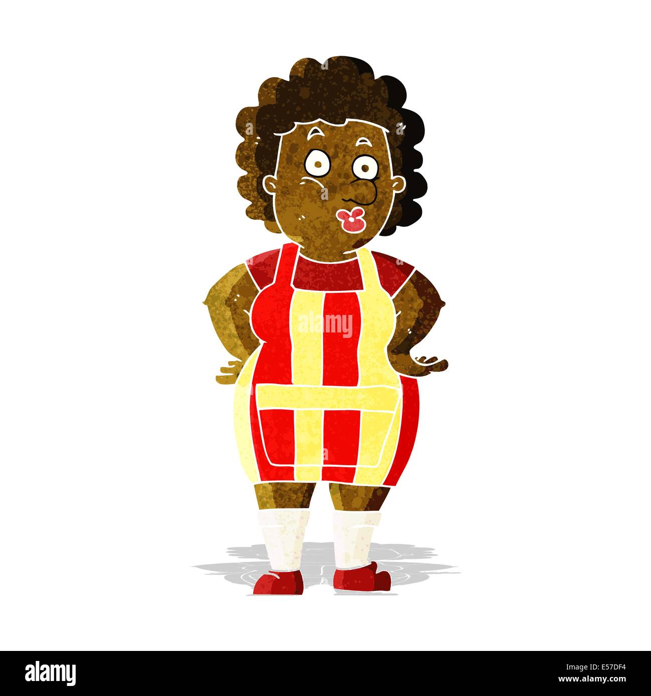 cartoon woman in kitchen apron Stock Vector Image & Art - Alamy