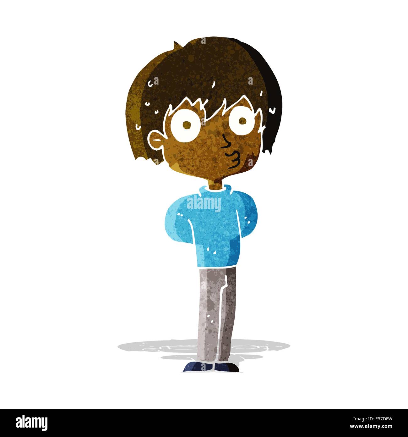 cartoon impressed boy Stock Vector Image & Art - Alamy
