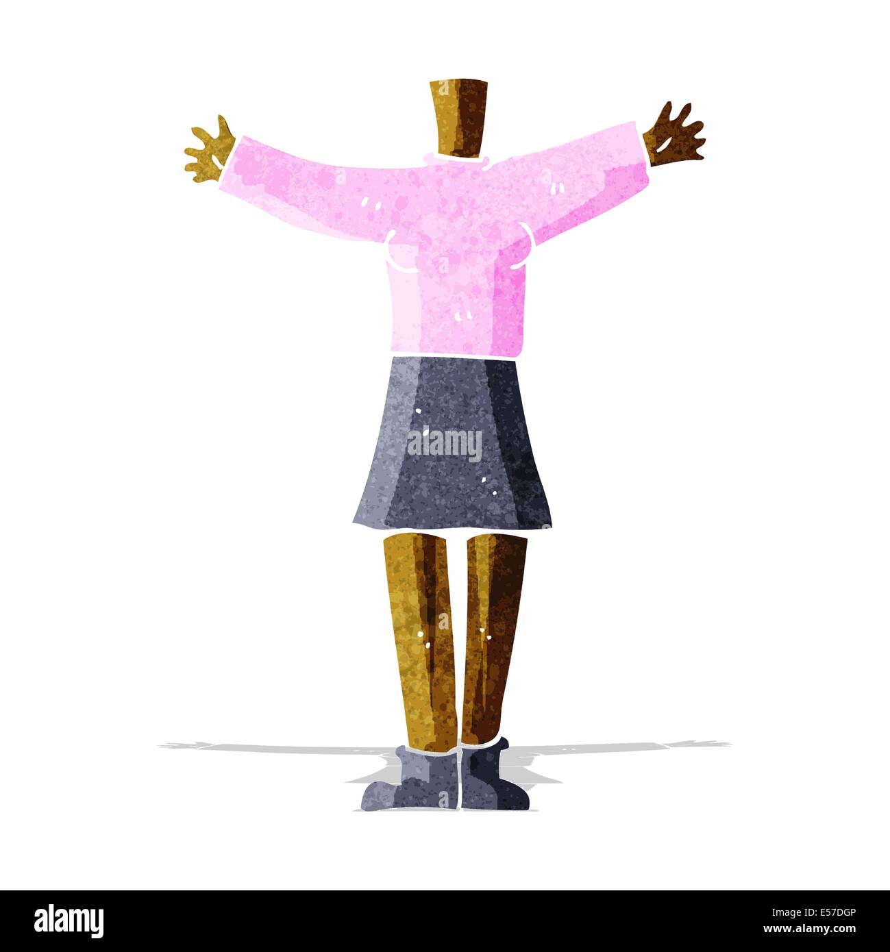 cartoon female body (add photos or mix and match cartoons Stock Vector ...