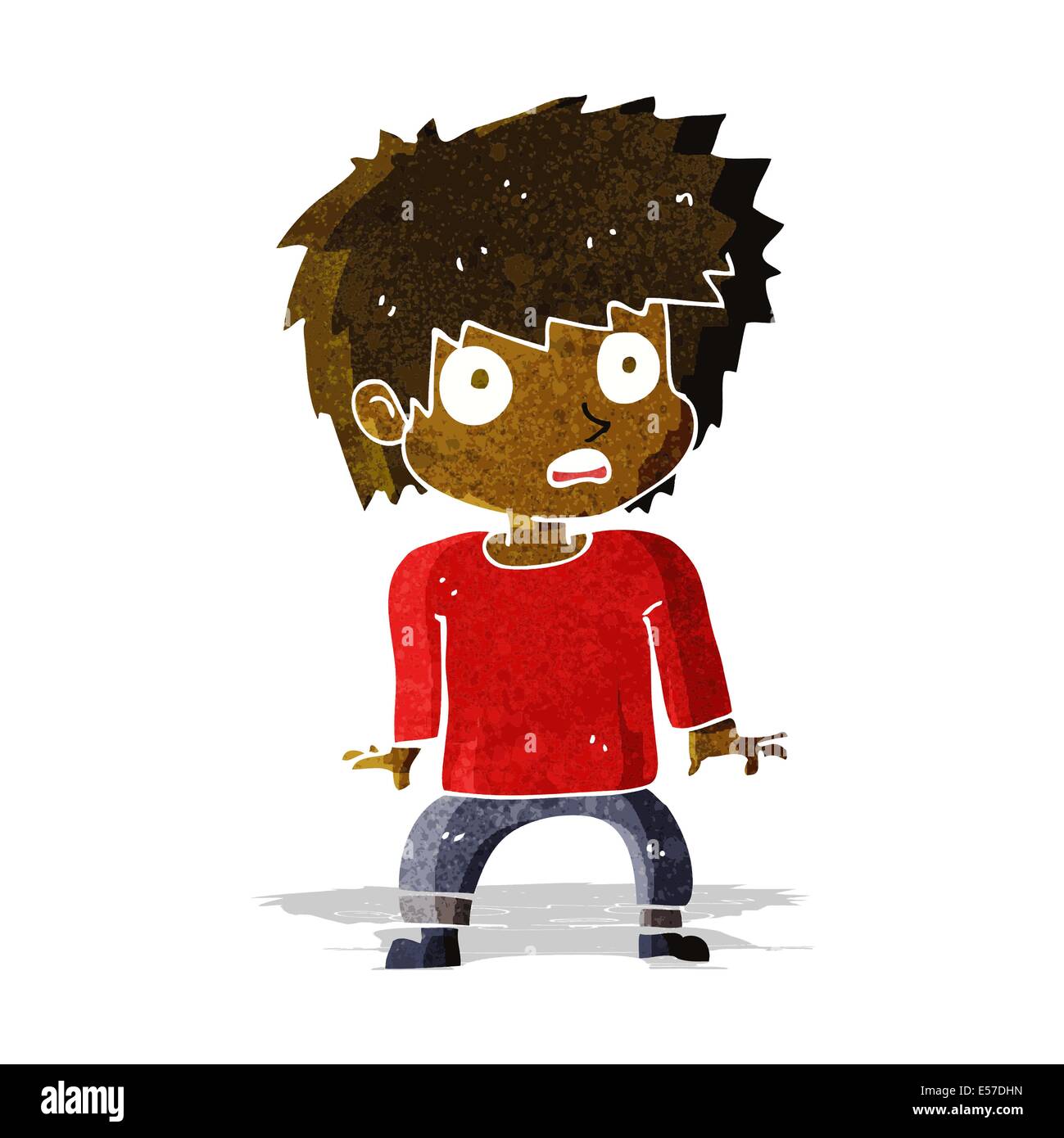 cartoon frightened boy Stock Vector Image & Art - Alamy