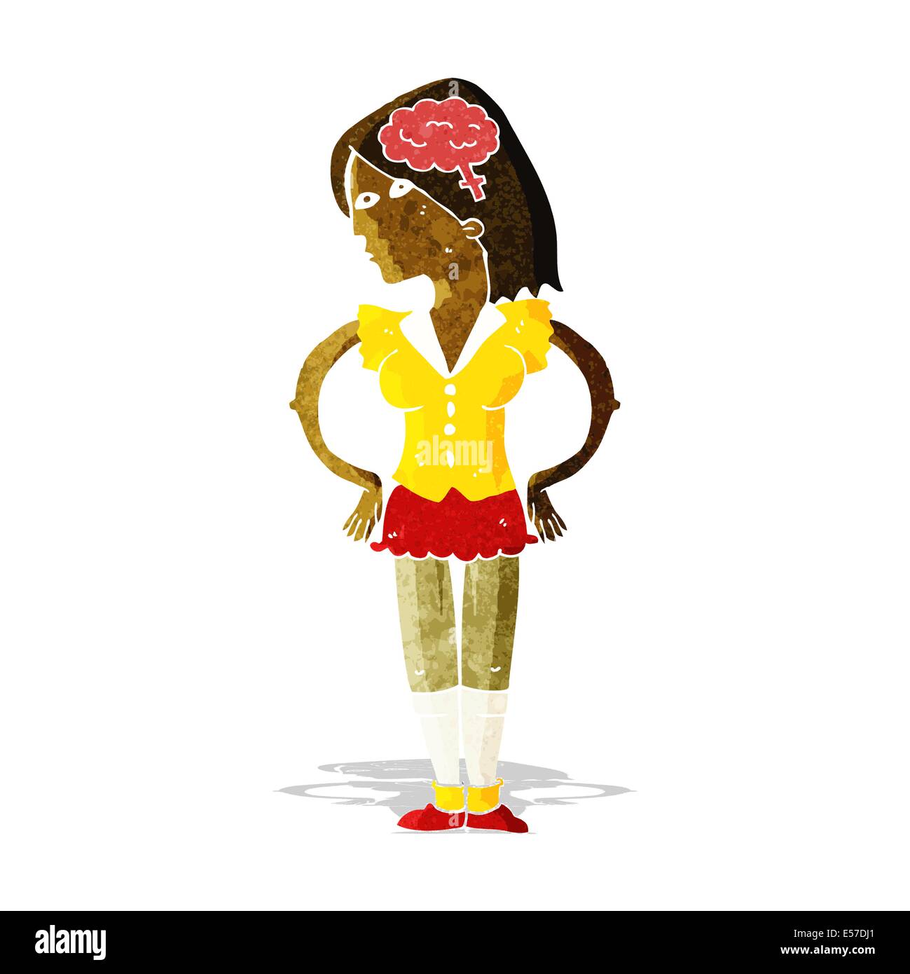Cartoon intelligent woman Cut Out Stock Images & Pictures - Alamy