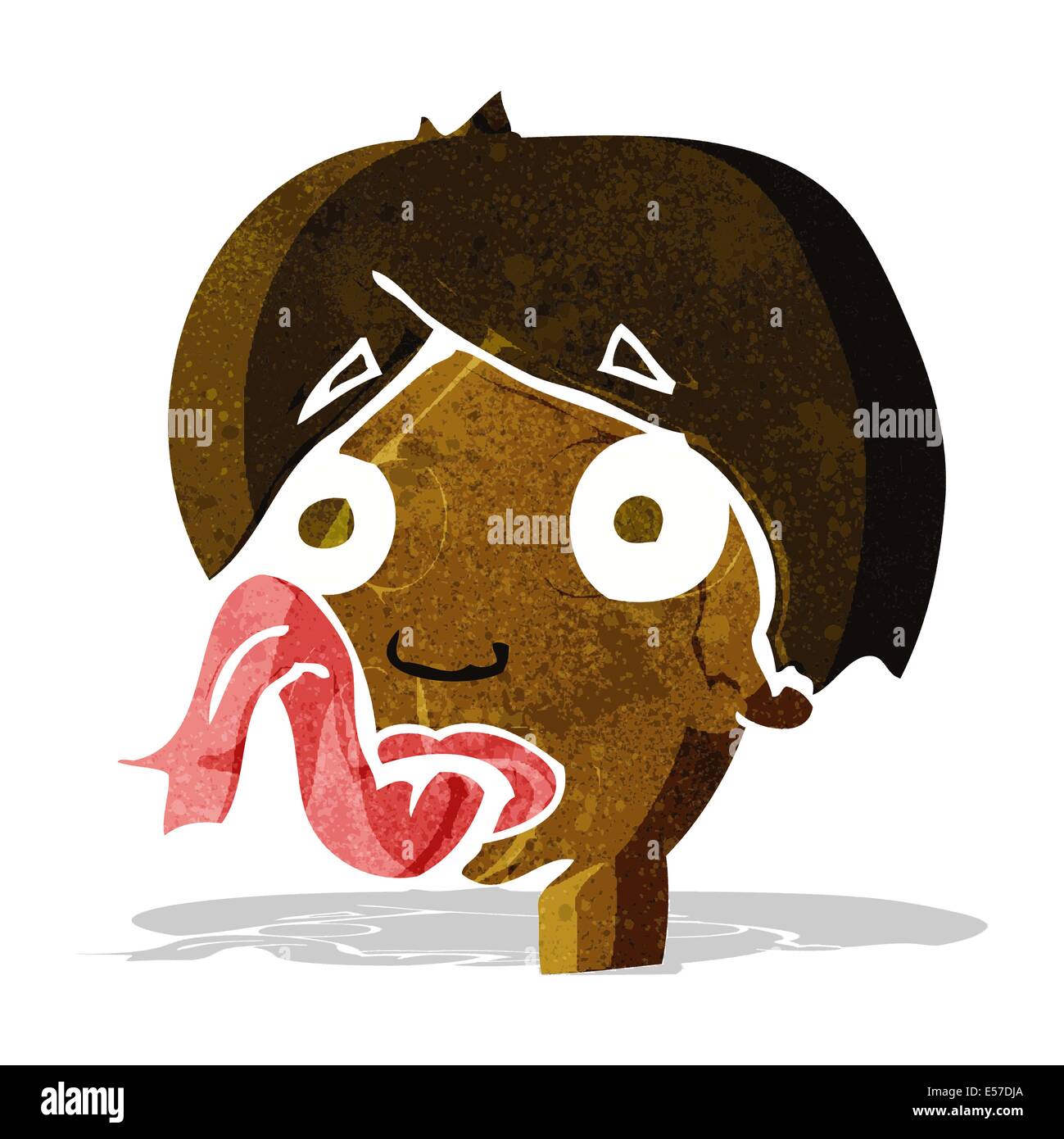 cartoon head sticking out tongue Stock Vector Image & Art - Alamy