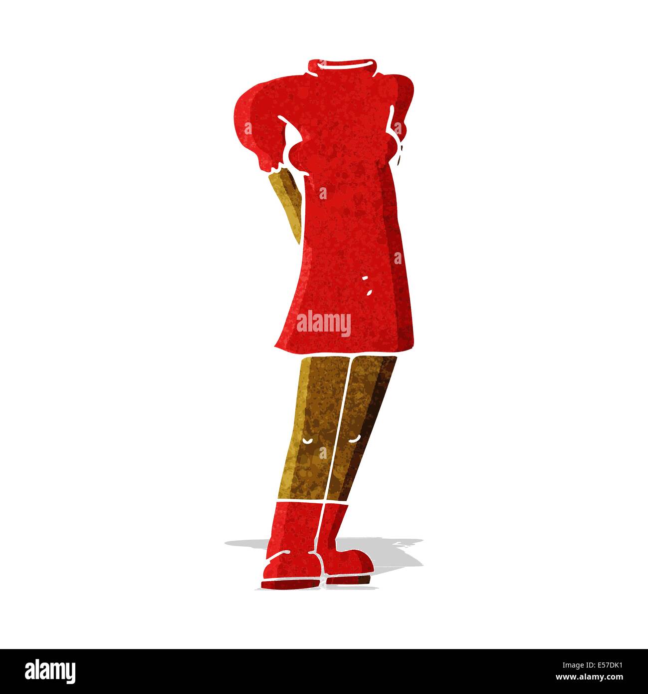 cartoon female body (add photos or mix and match cartoons Stock Vector ...