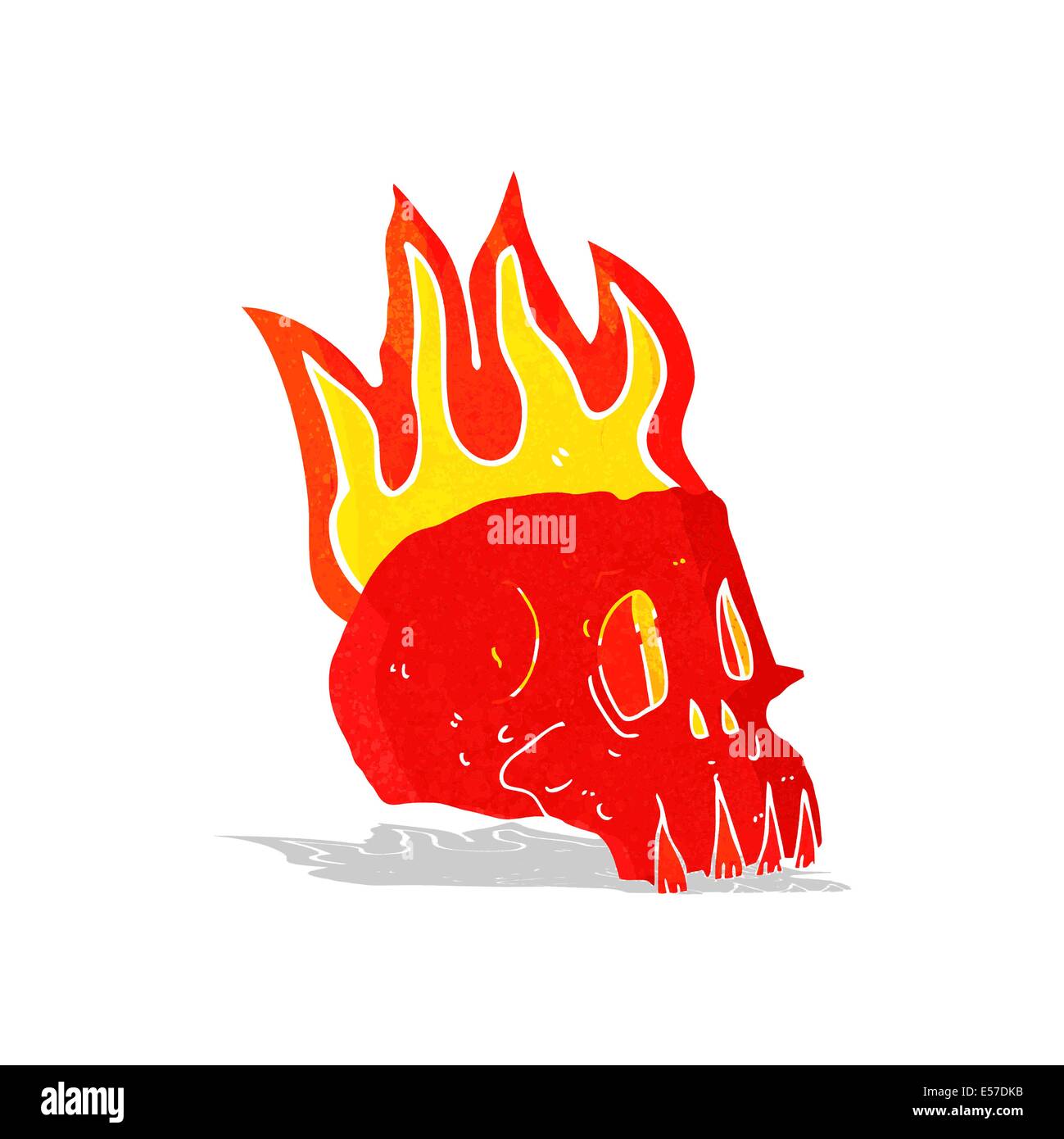 cartoon flaming skull Stock Vector Image & Art - Alamy