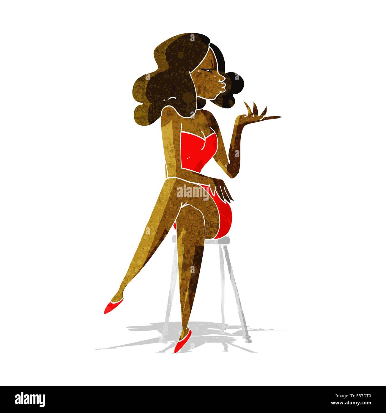 Woman cocktail bar retro Stock Vector Images - Alamy