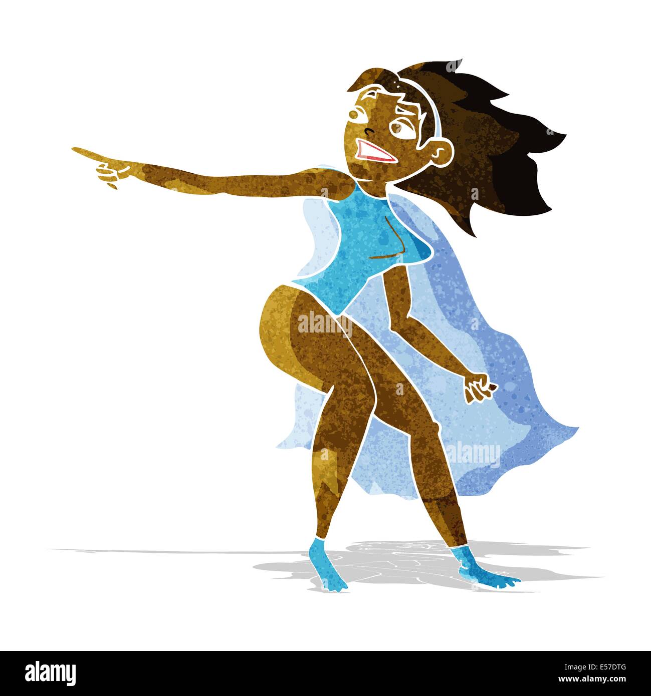 cartoon superhero woman pointing Stock Vector Image & Art - Alamy