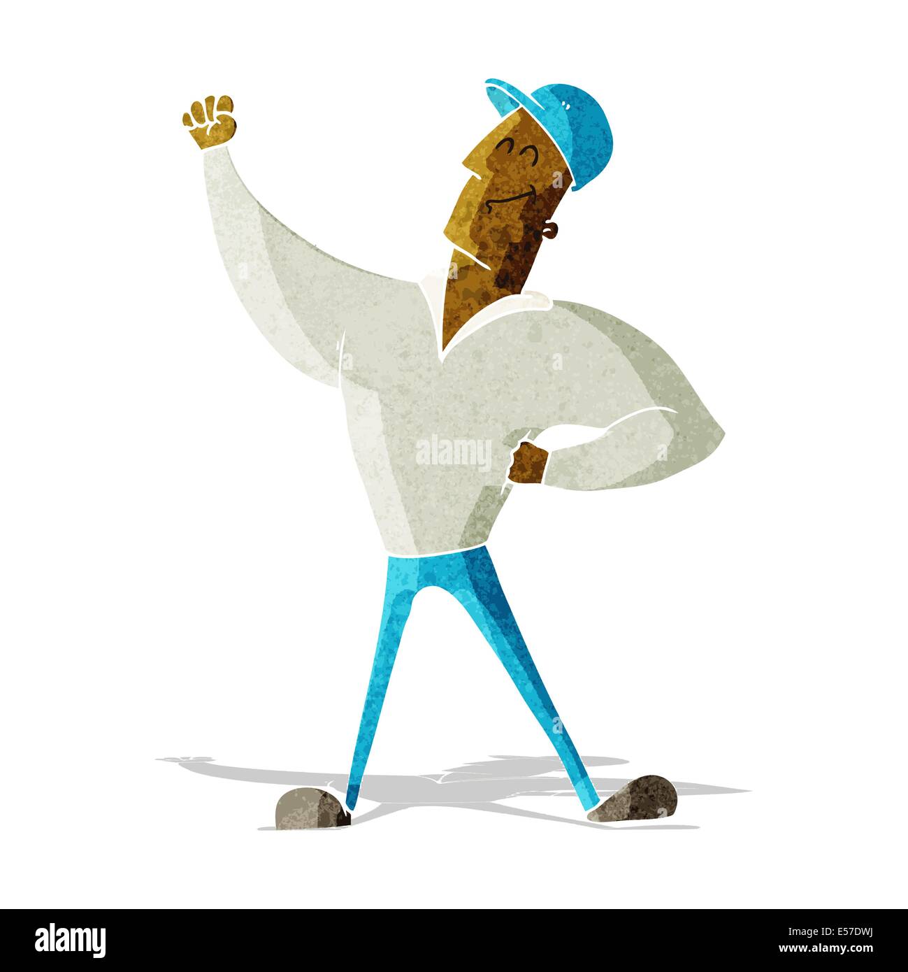 cartoon man striking heroic pose Stock Vector Image & Art - Alamy