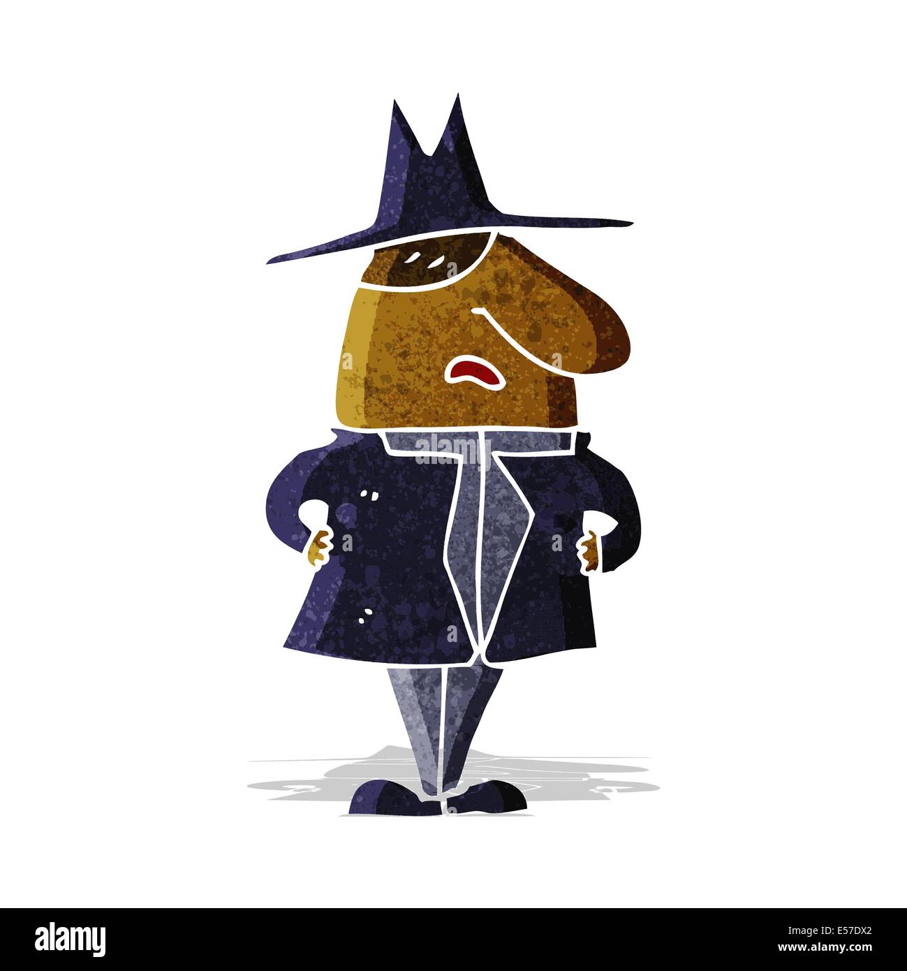 cartoon man in coat and hat Stock Vector Image & Art - Alamy