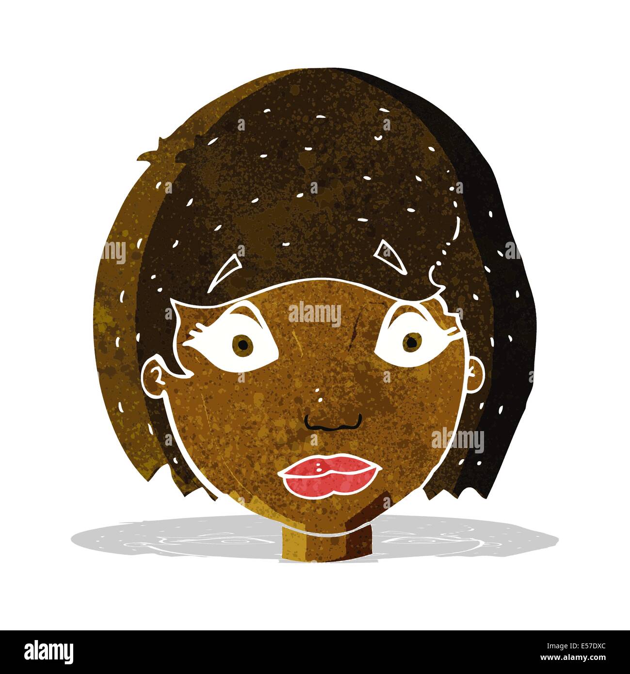 cartoon worried female face Stock Vector Image & Art - Alamy