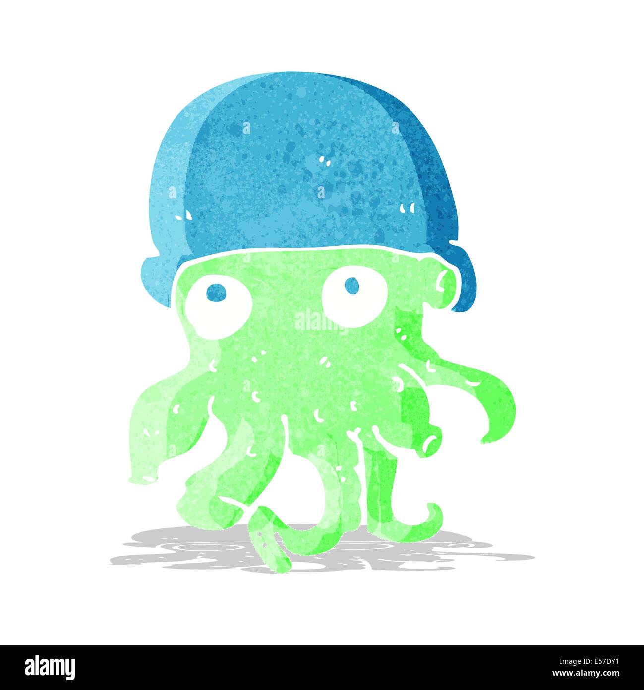 cartoon alien head wearing hat Stock Vector Image & Art - Alamy