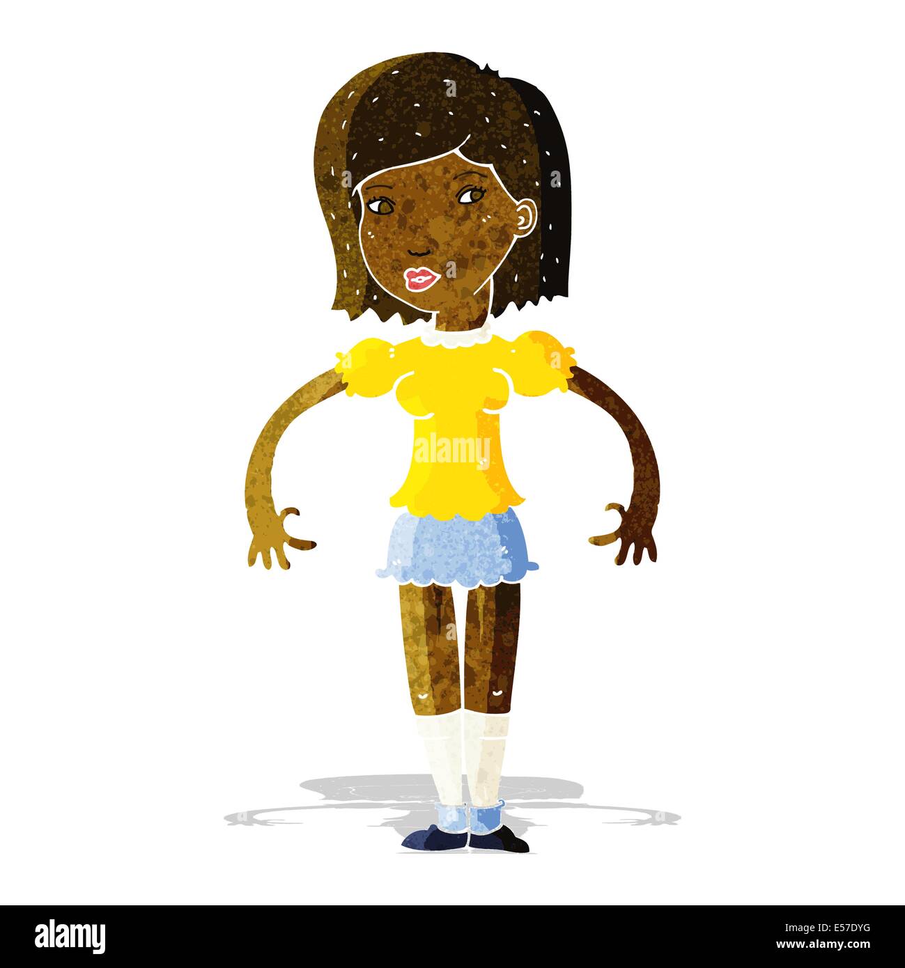 Cartoon woman looking sideways Stock Vector Images - Alamy