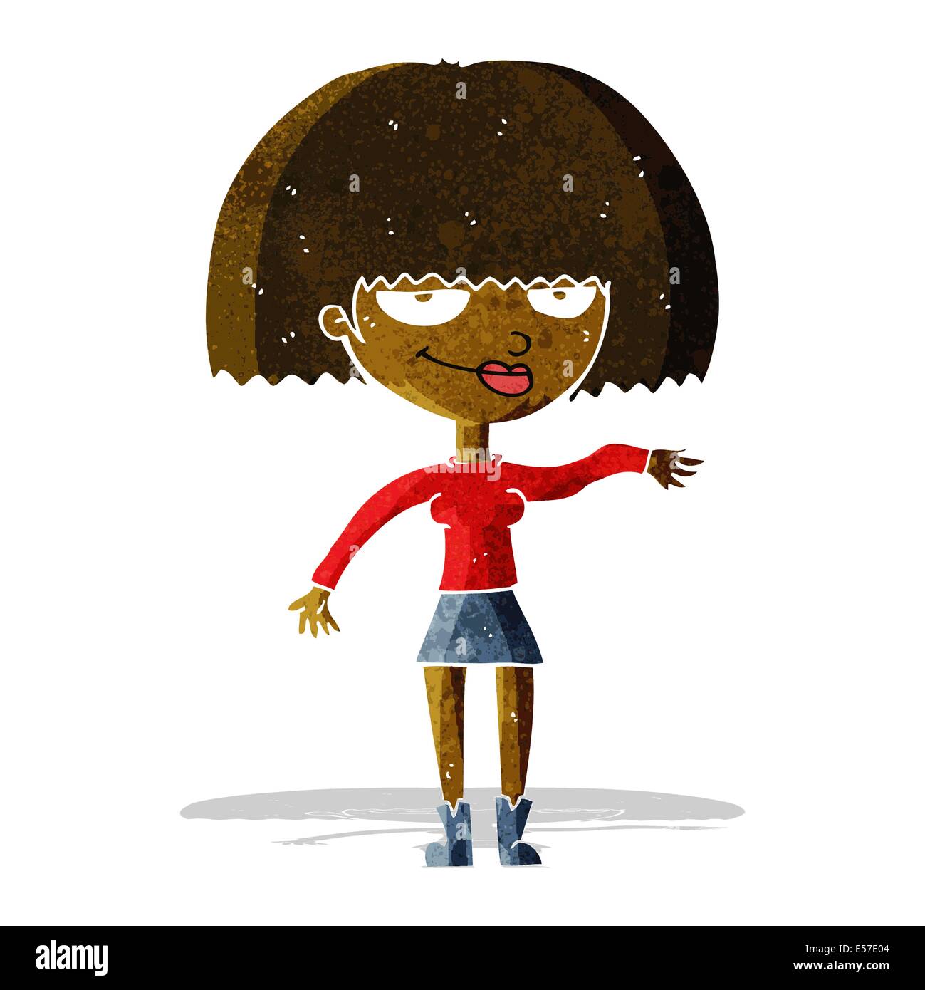 cartoon smug woman making dismissive gesture Stock Vector Image & Art ...