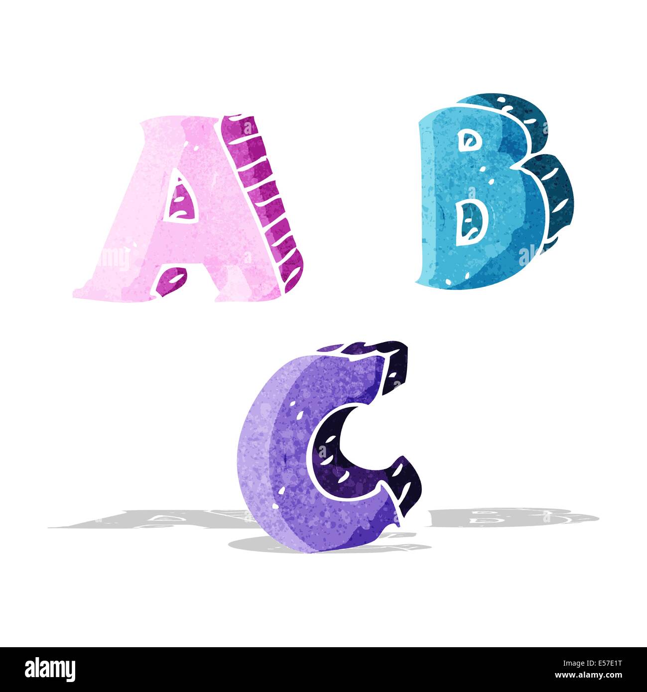 cartoon ABC letters Stock Vector Image & Art - Alamy