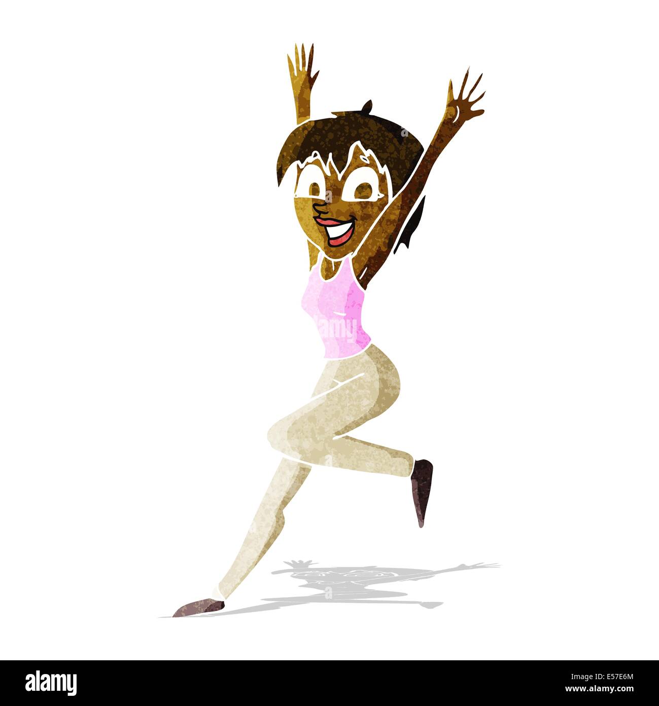 cartoon excited woman Stock Vector Image & Art - Alamy