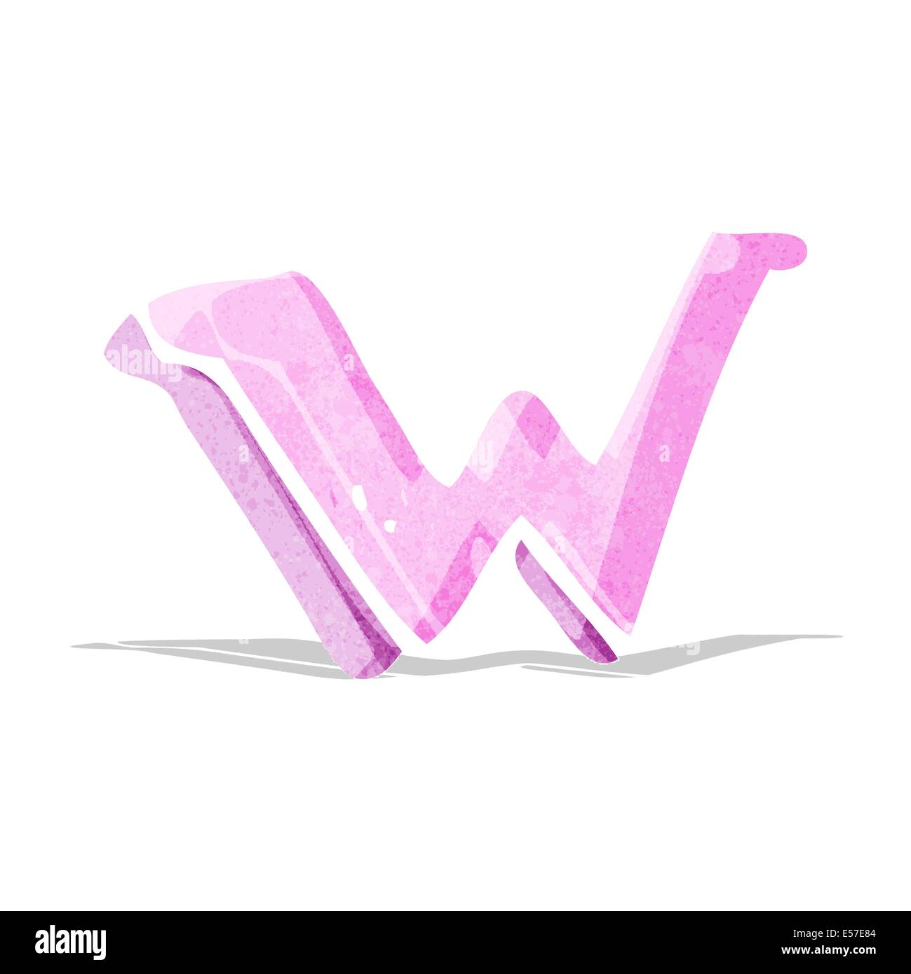 Cartoon letter w Cut Out Stock Images & Pictures - Alamy