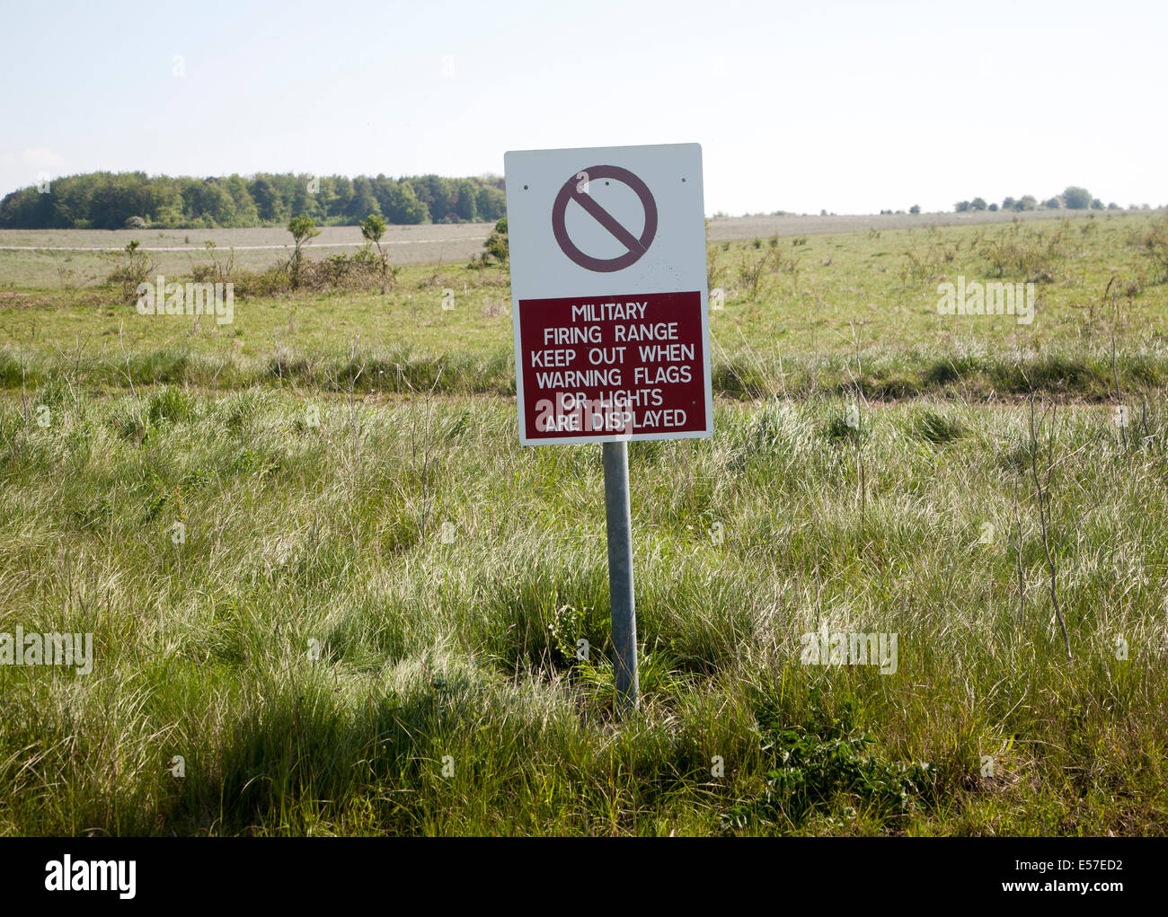 Ministry of Defence warning sign about the danger posed by military ...