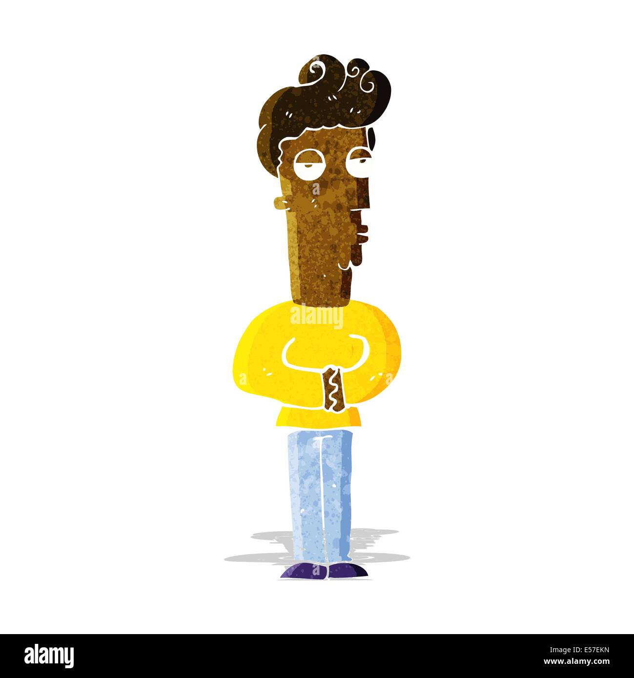 cartoon jaded man Stock Vector Image & Art - Alamy