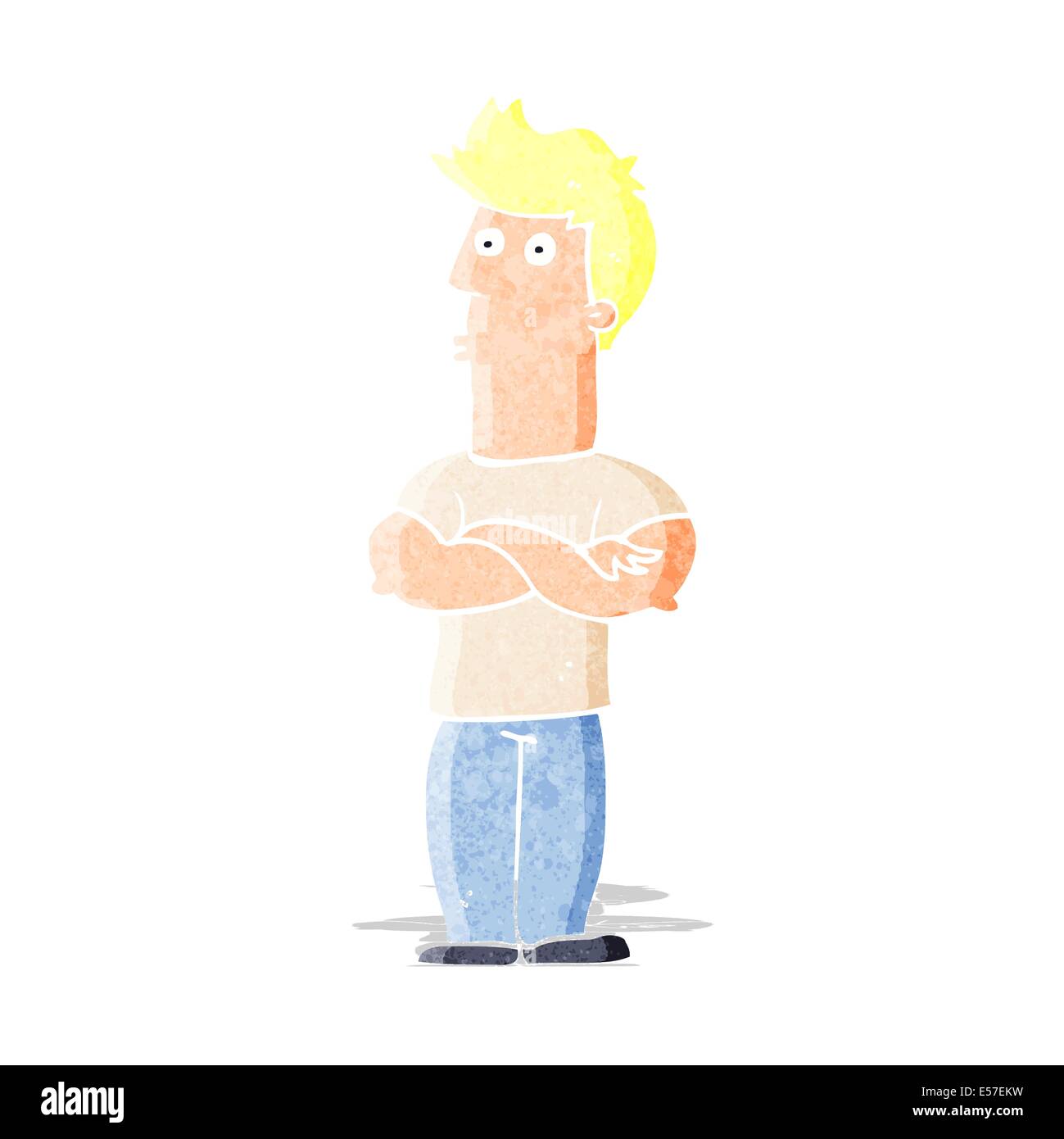 cartoon man with folded arms Stock Vector Image & Art - Alamy
