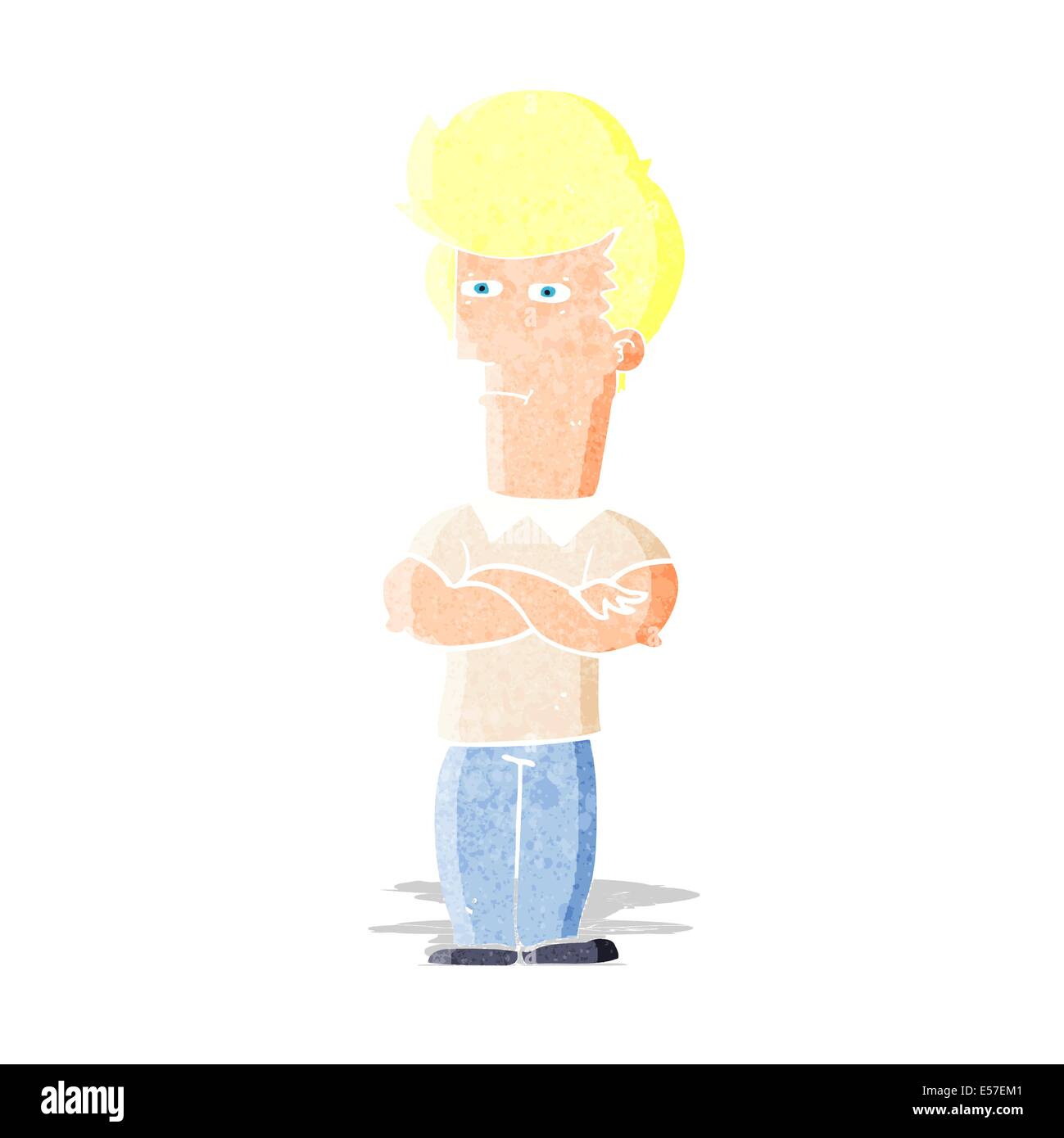 cartoon man with folded arms Stock Vector Image & Art - Alamy