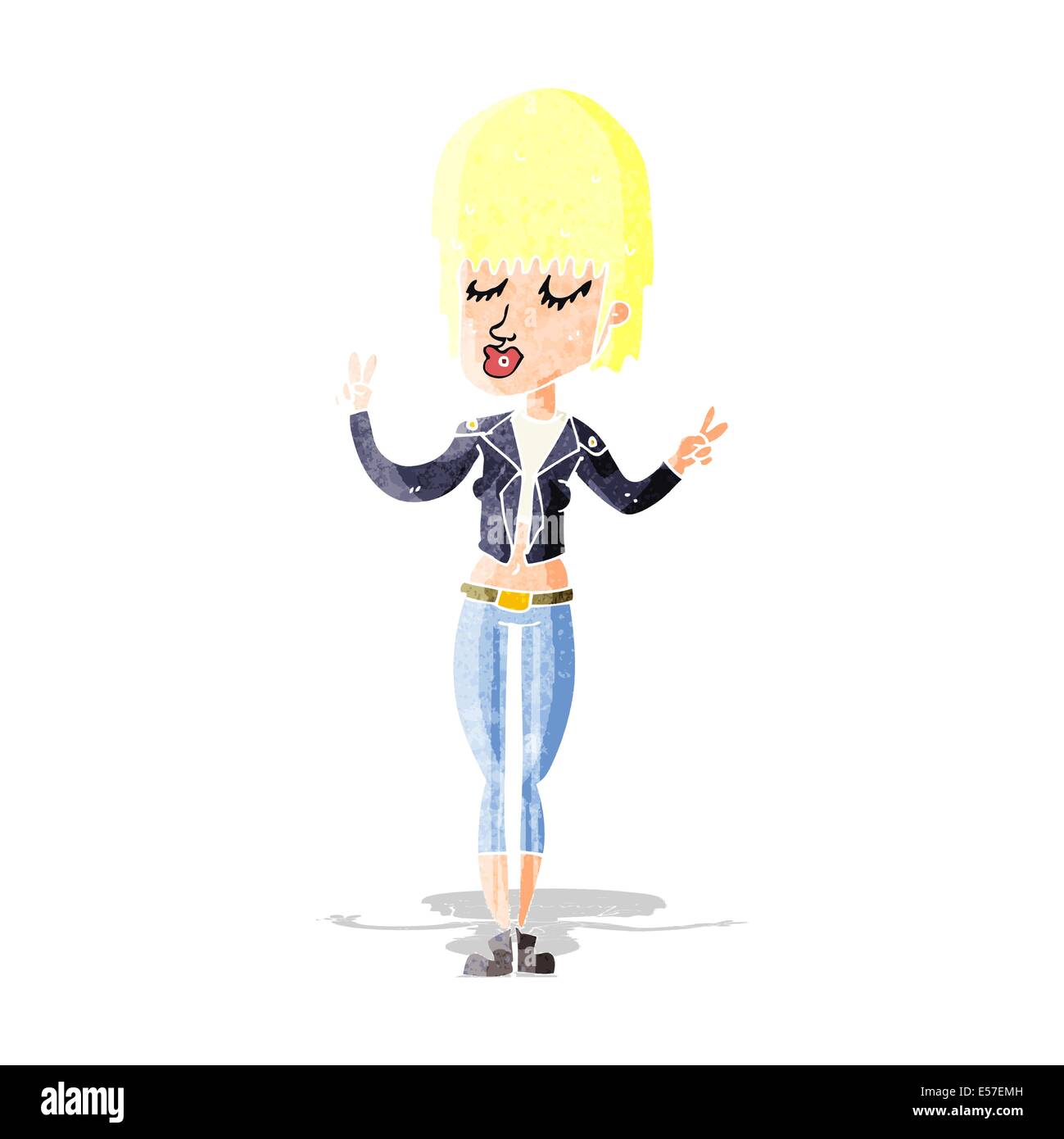 cartoon cool girl Stock Vector Image & Art - Alamy