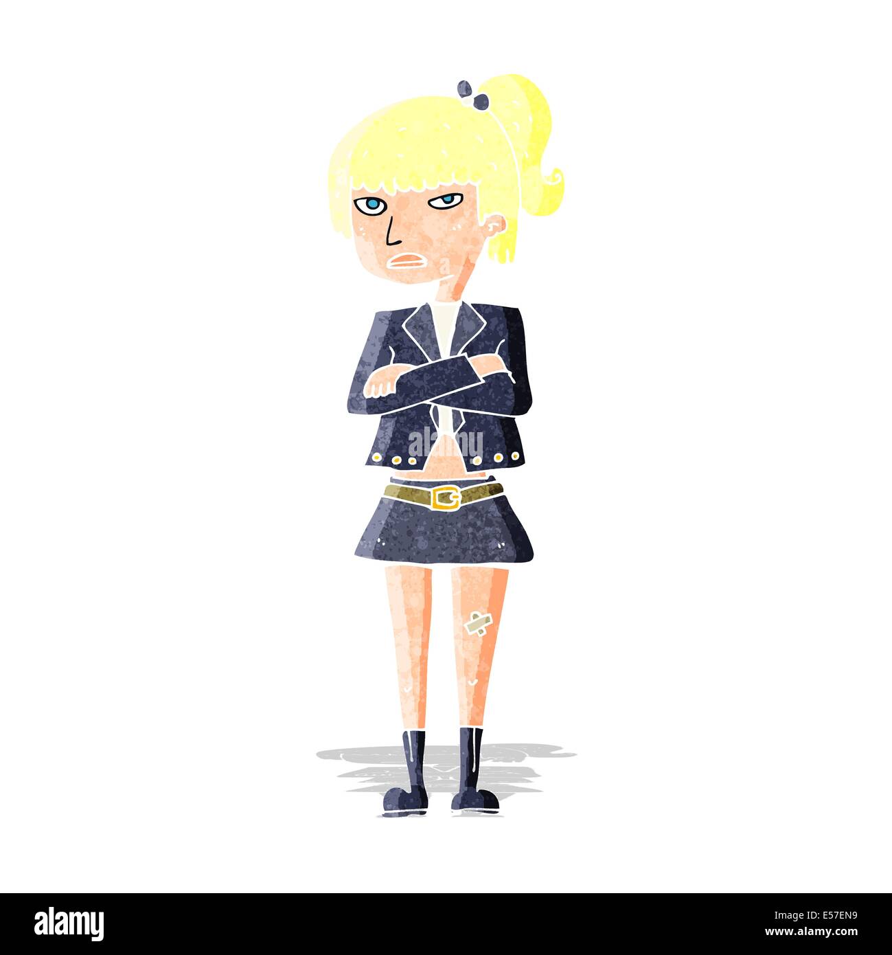 cartoon cool girl Stock Vector Image & Art - Alamy