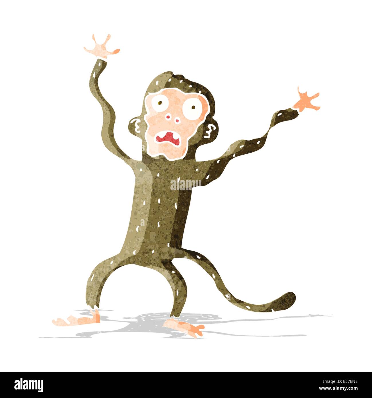 cartoon frightened monkey Stock Vector Image & Art - Alamy
