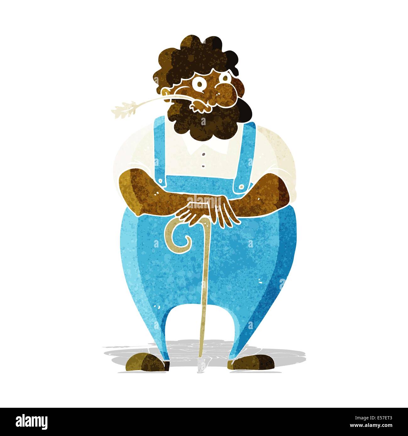 Farmer with stick Stock Vector Images - Alamy