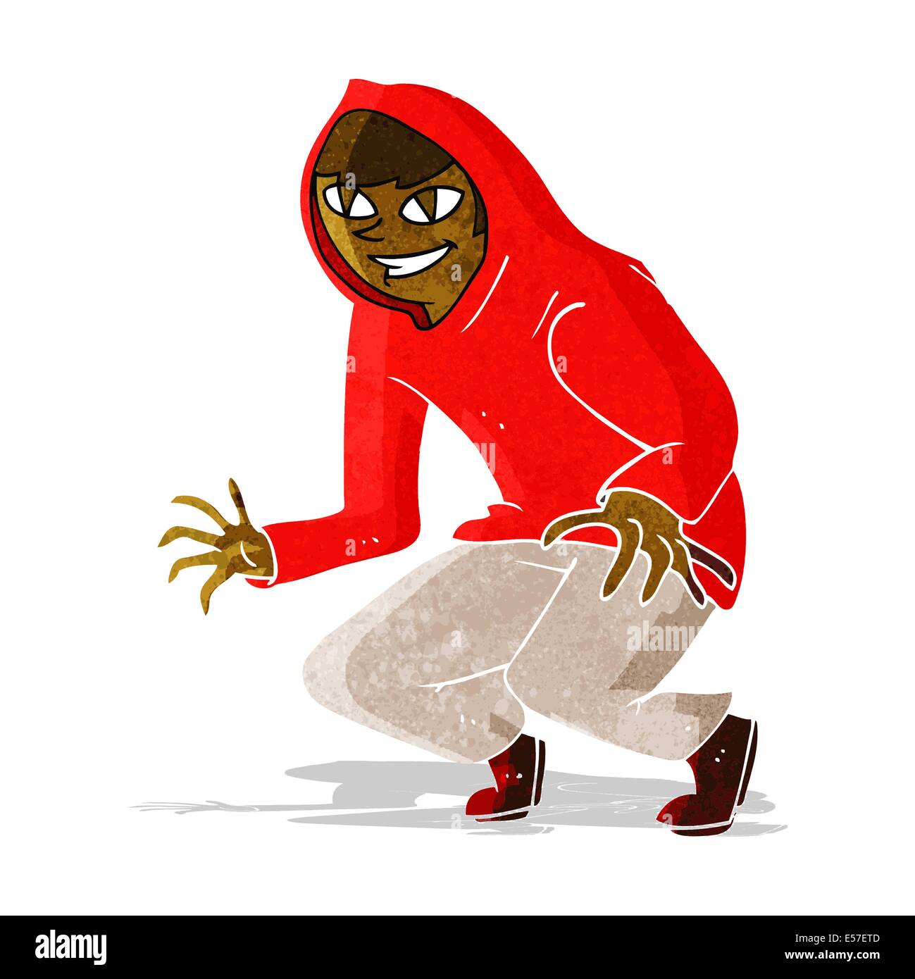 cartoon mischievous boy in hooded top Stock Vector Image & Art - Alamy