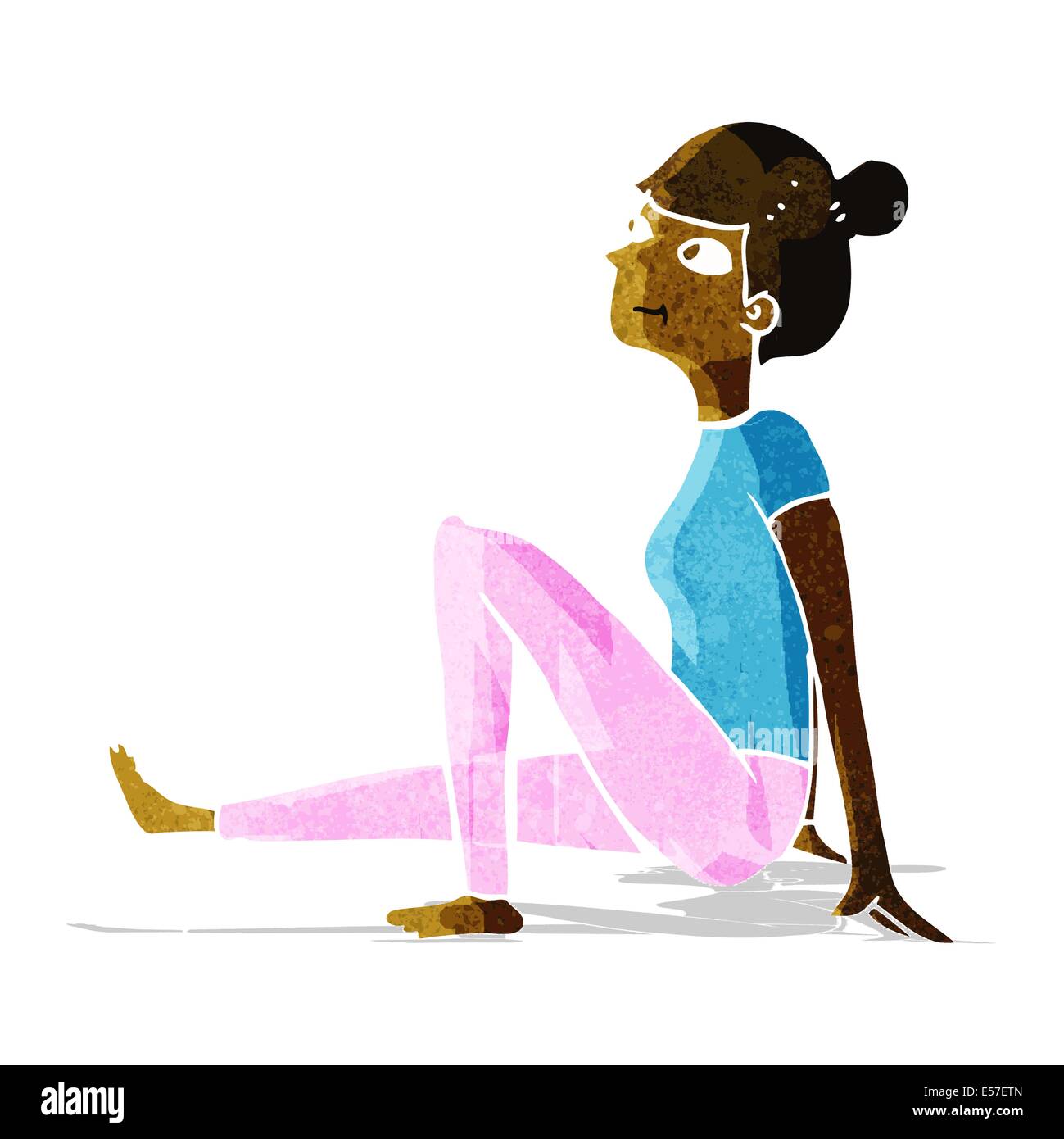 cartoon woman sitting Stock Vector Image & Art - Alamy