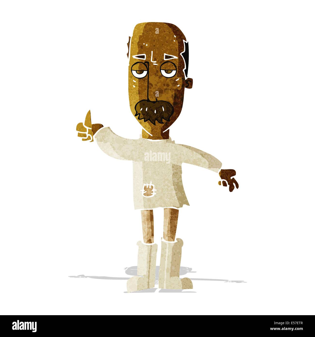 Old man hand up character Cut Out Stock Images & Pictures - Alamy