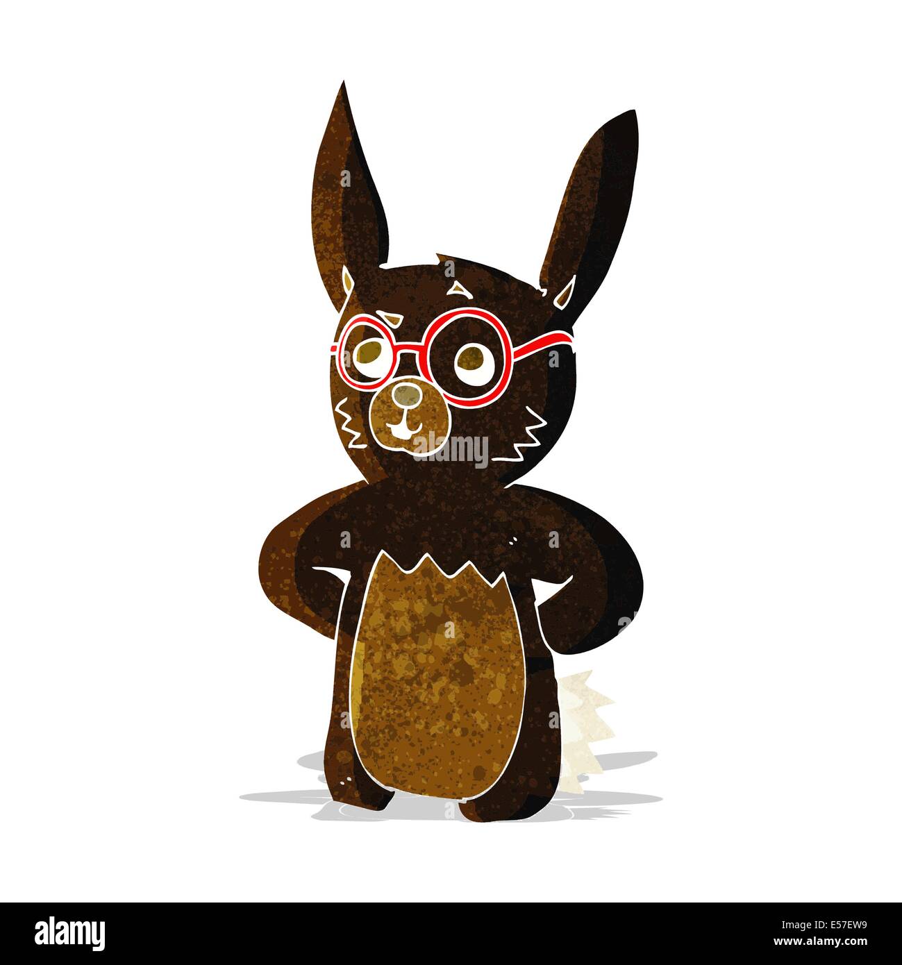 cartoon rabbit wearing spectacles Stock Vector Image & Art - Alamy