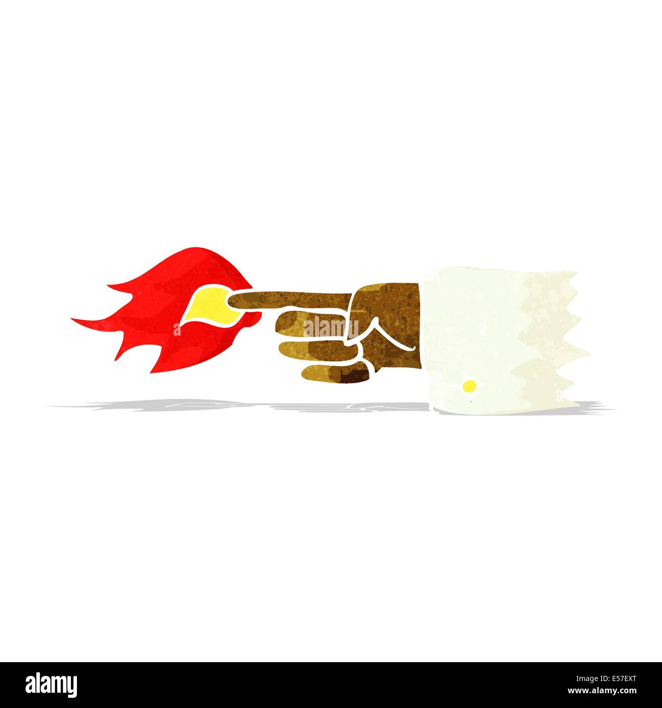 cartoon flaming pointing finger symbol Stock Vector Image & Art - Alamy