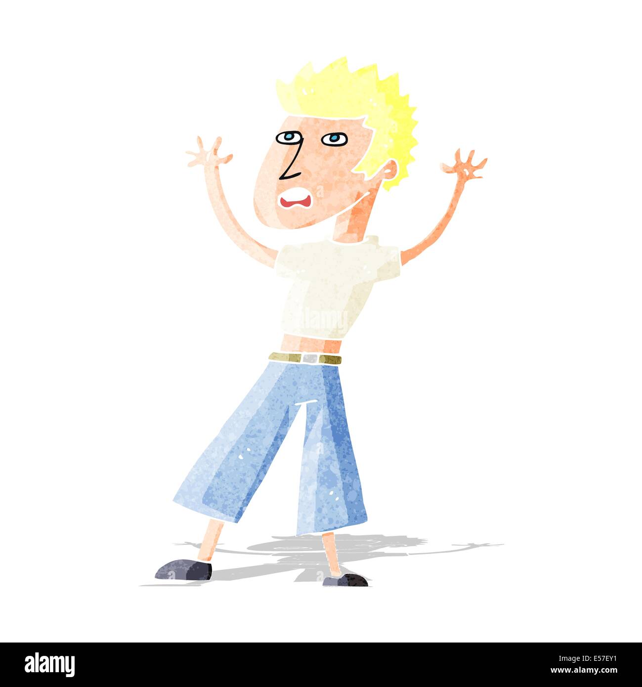 cartoon man panicking Stock Vector Image & Art - Alamy