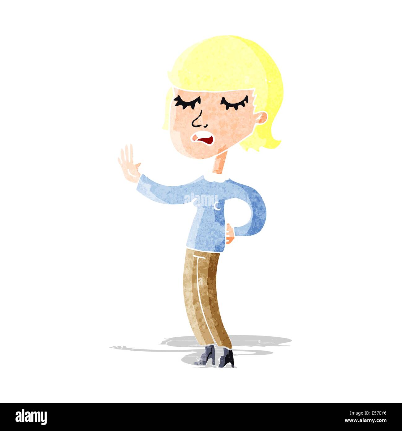 cartoon woman ignoring Stock Vector Image & Art - Alamy