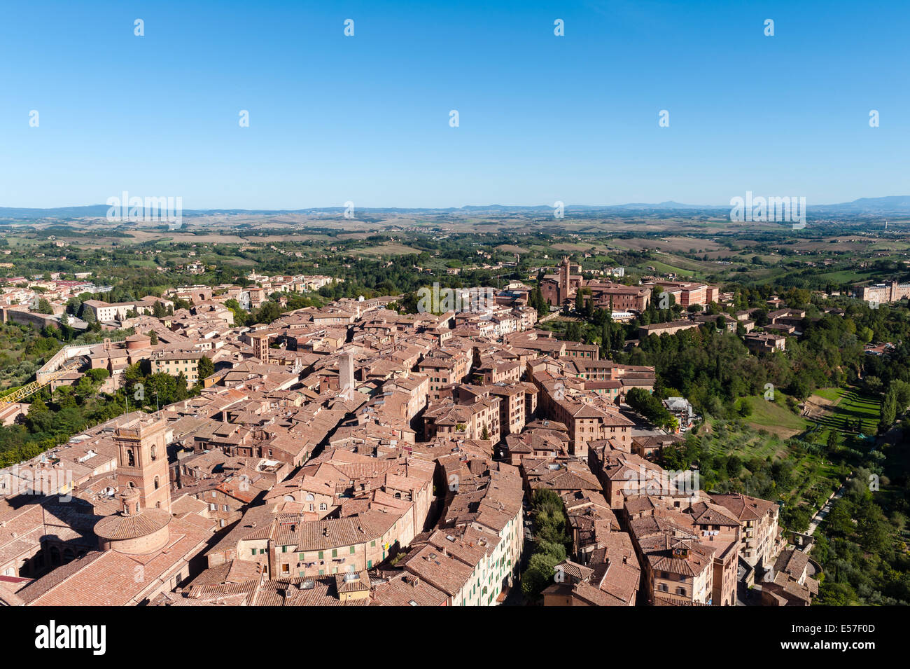 Siena aerial view Stock Photo - Alamy