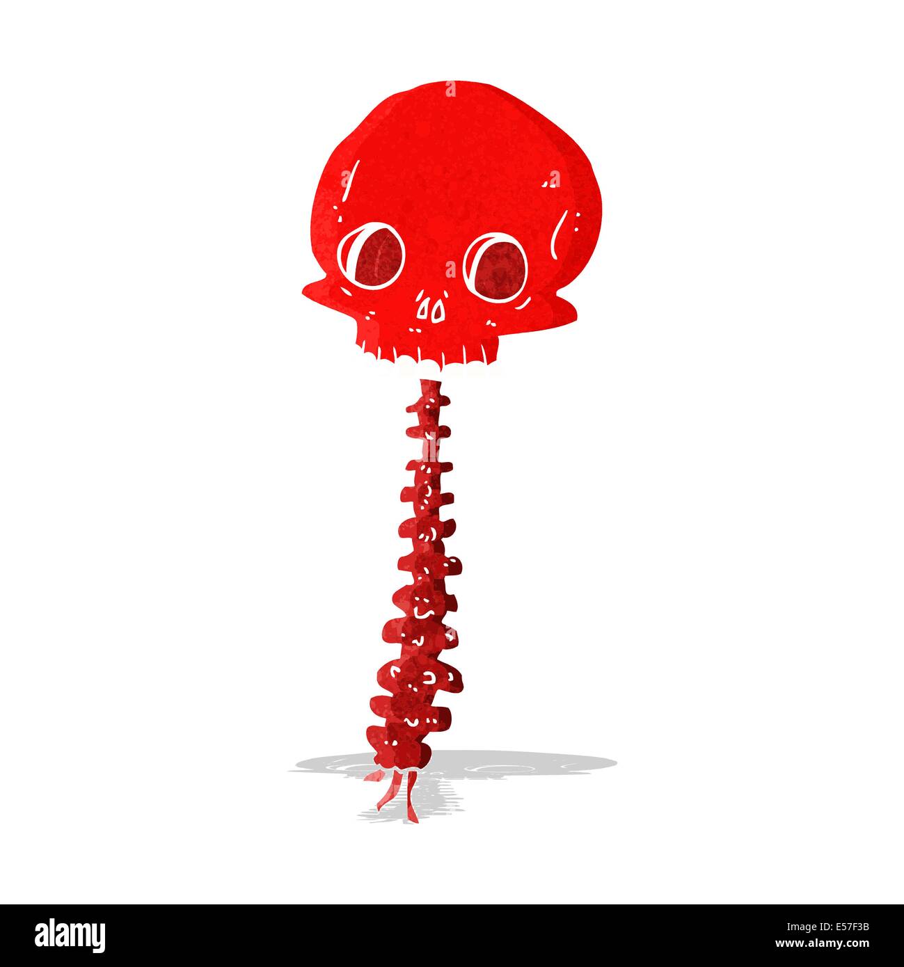 spooky cartoon skull and spine Stock Vector Image & Art - Alamy