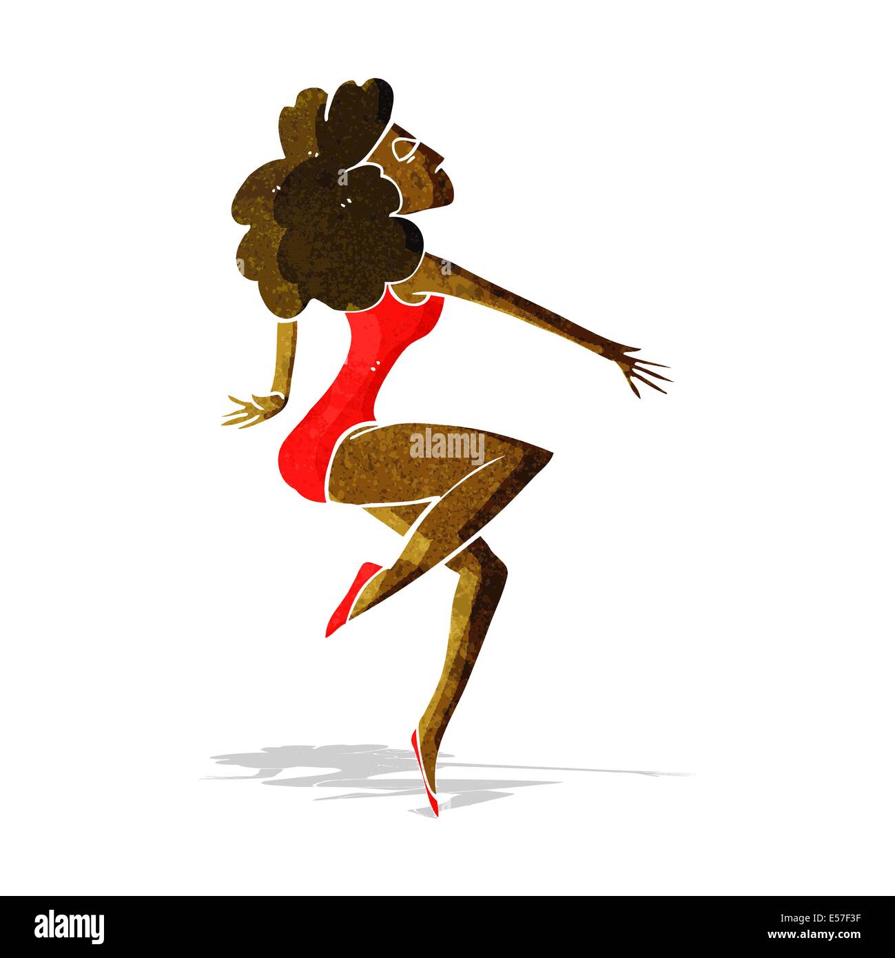cartoon dancing woman Stock Vector Image & Art - Alamy