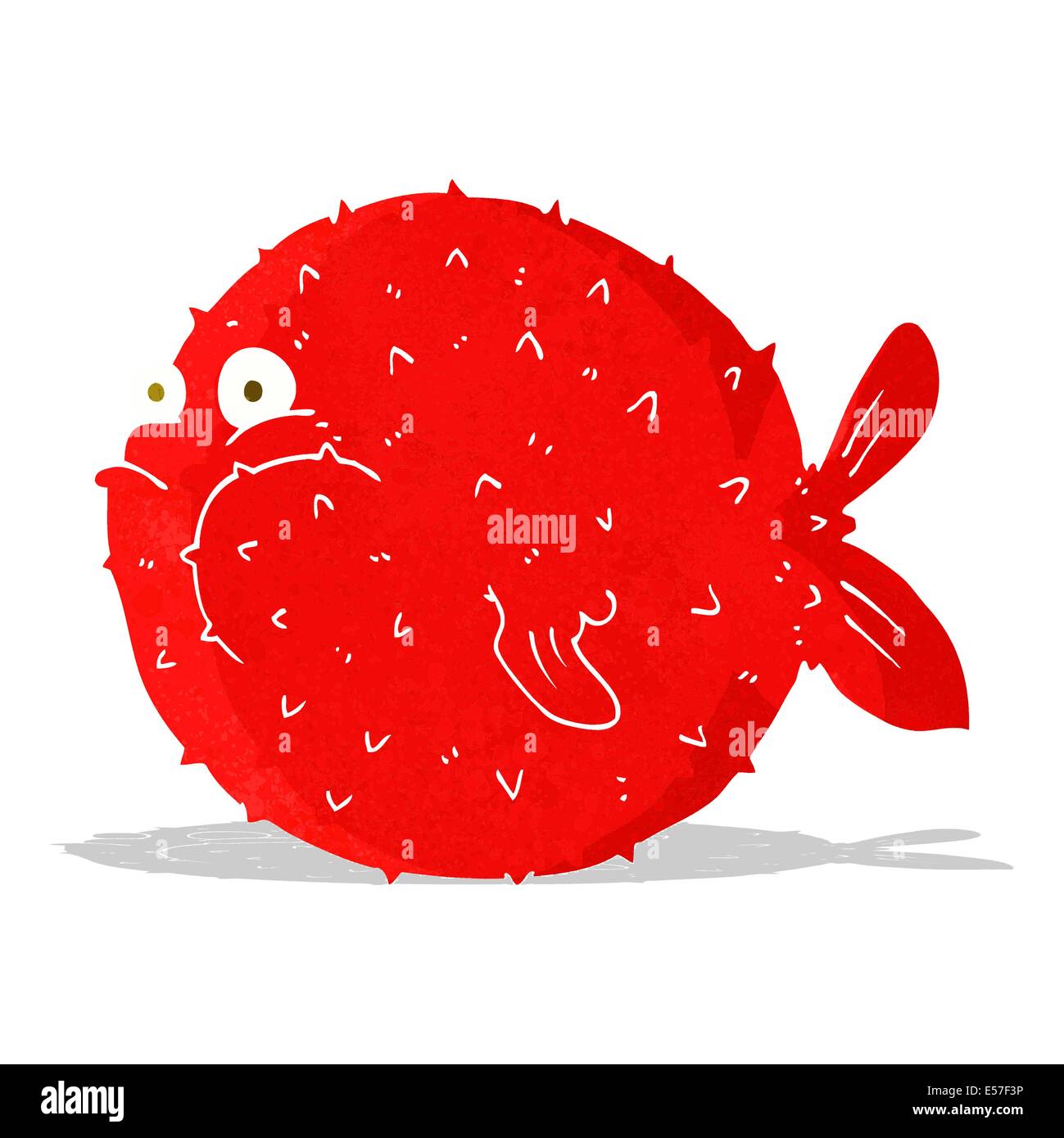 Puffer fish drawing illustration Cut Out Stock Images & Pictures - Alamy