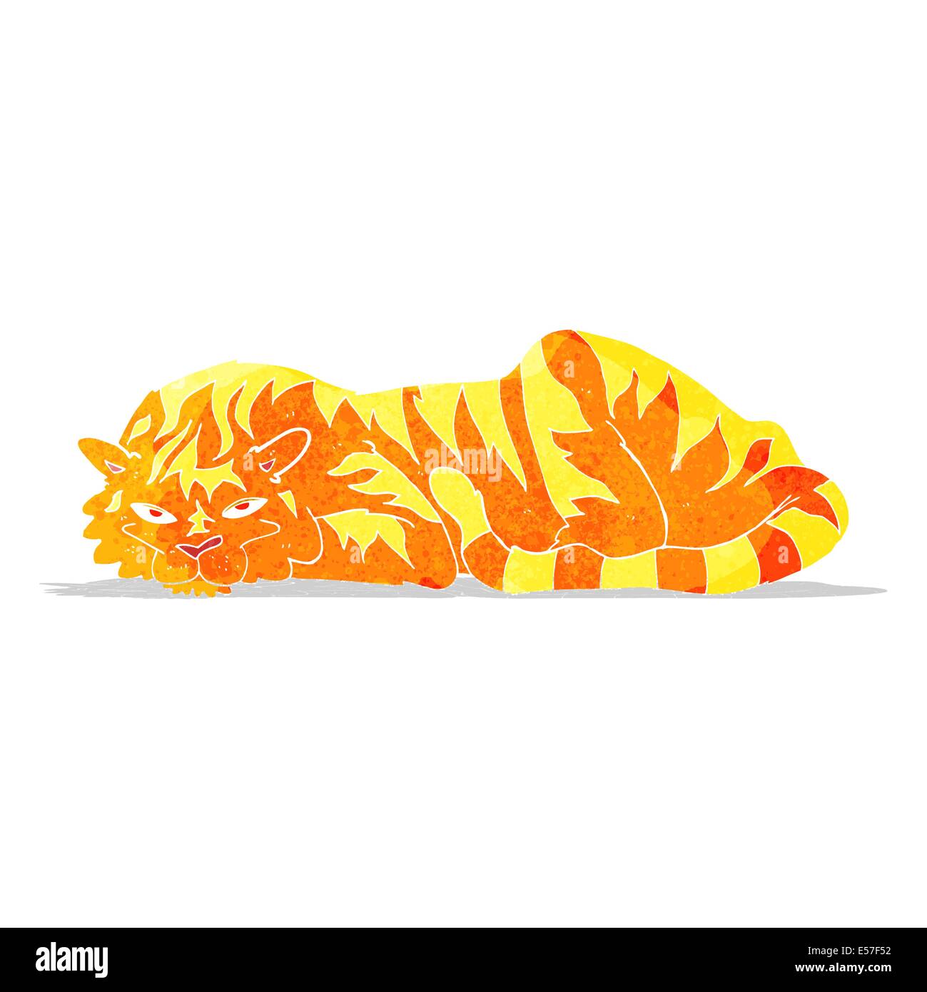 Cartoon resting tiger hi-res stock photography and images - Alamy