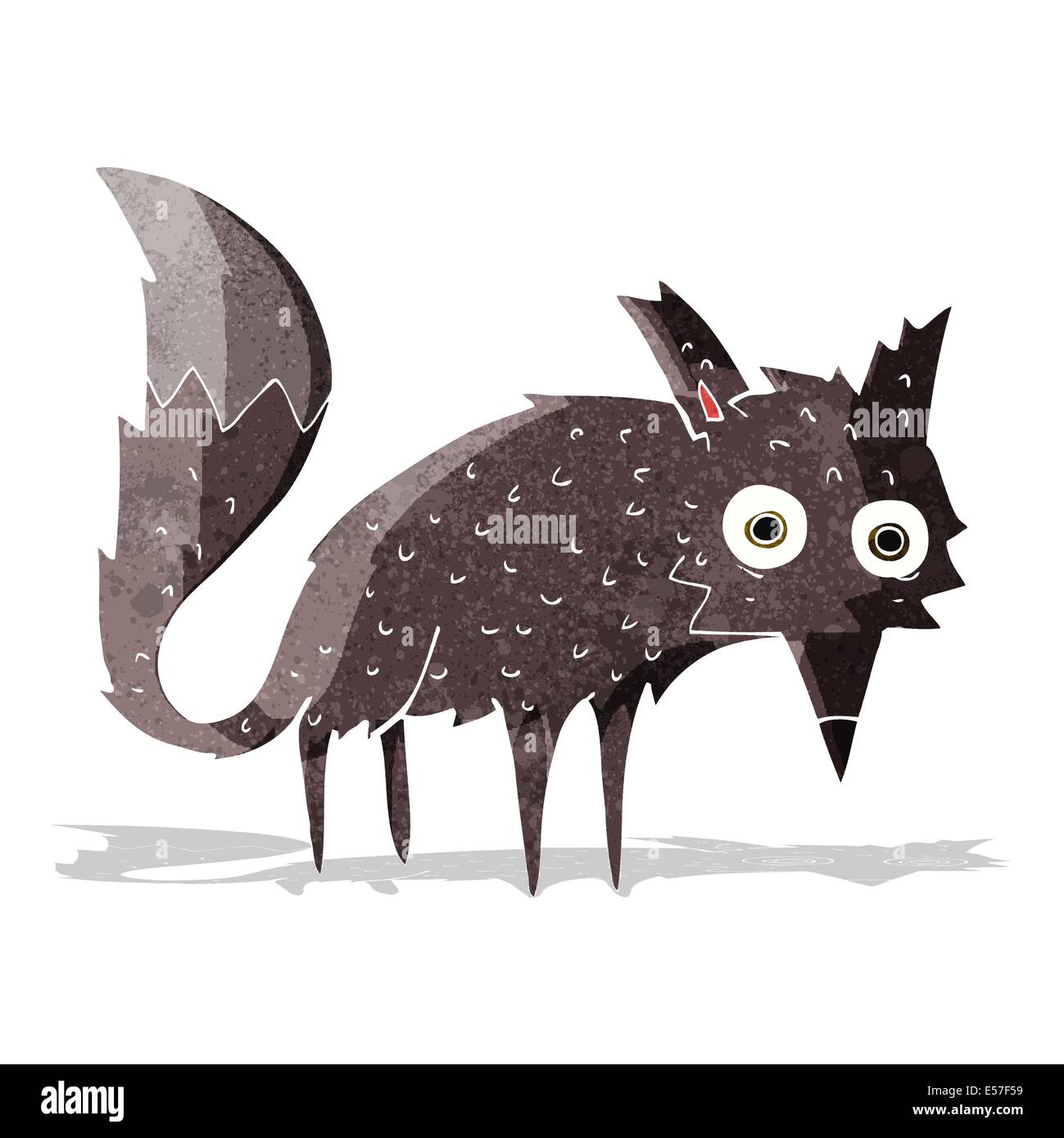 funny cartoon little wolf Stock Vector Image & Art - Alamy