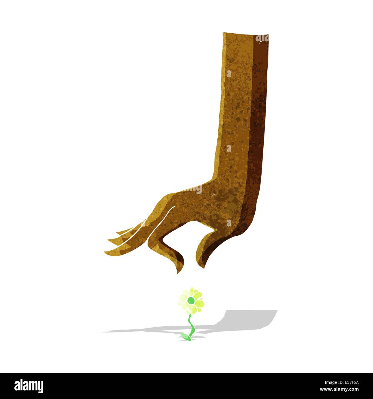 Cartoon hand picking flower Cut Out Stock Images & Pictures - Alamy