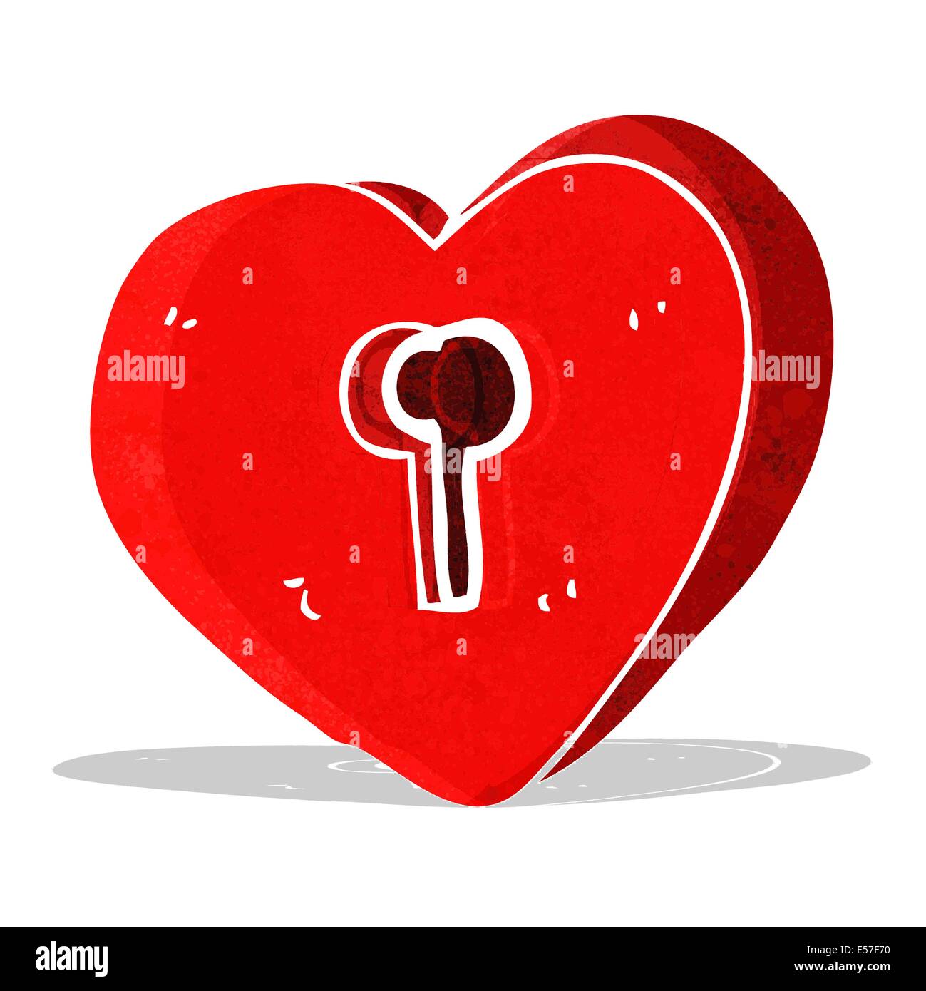 cartoon heart with keyhole Stock Vector Image & Art - Alamy
