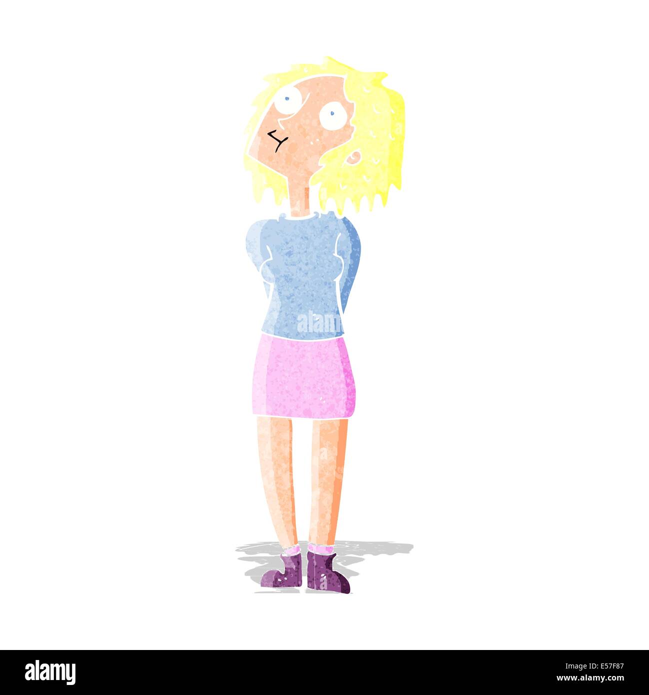 cartoon curious woman Stock Vector Image & Art - Alamy