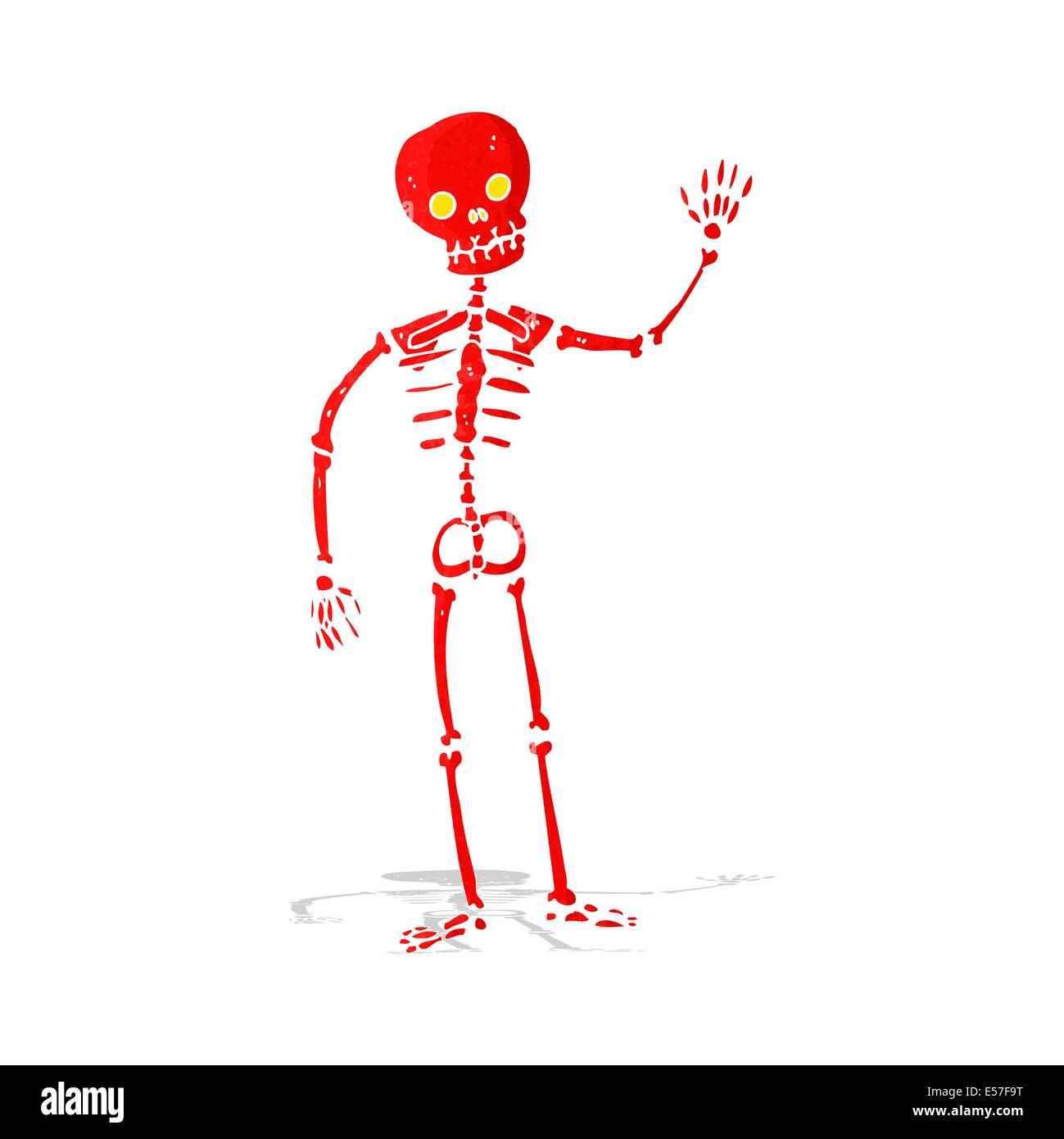 Drawing cute cartoon waving skeleton hi-res stock photography and ...