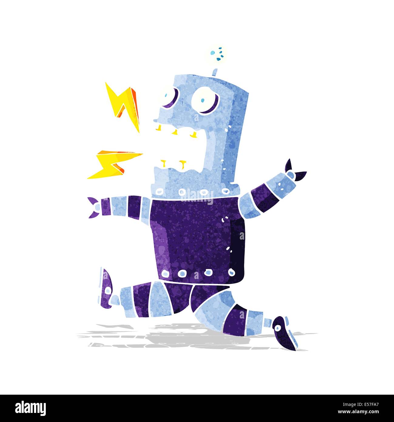 cartoon terrified robot Stock Vector Image & Art - Alamy