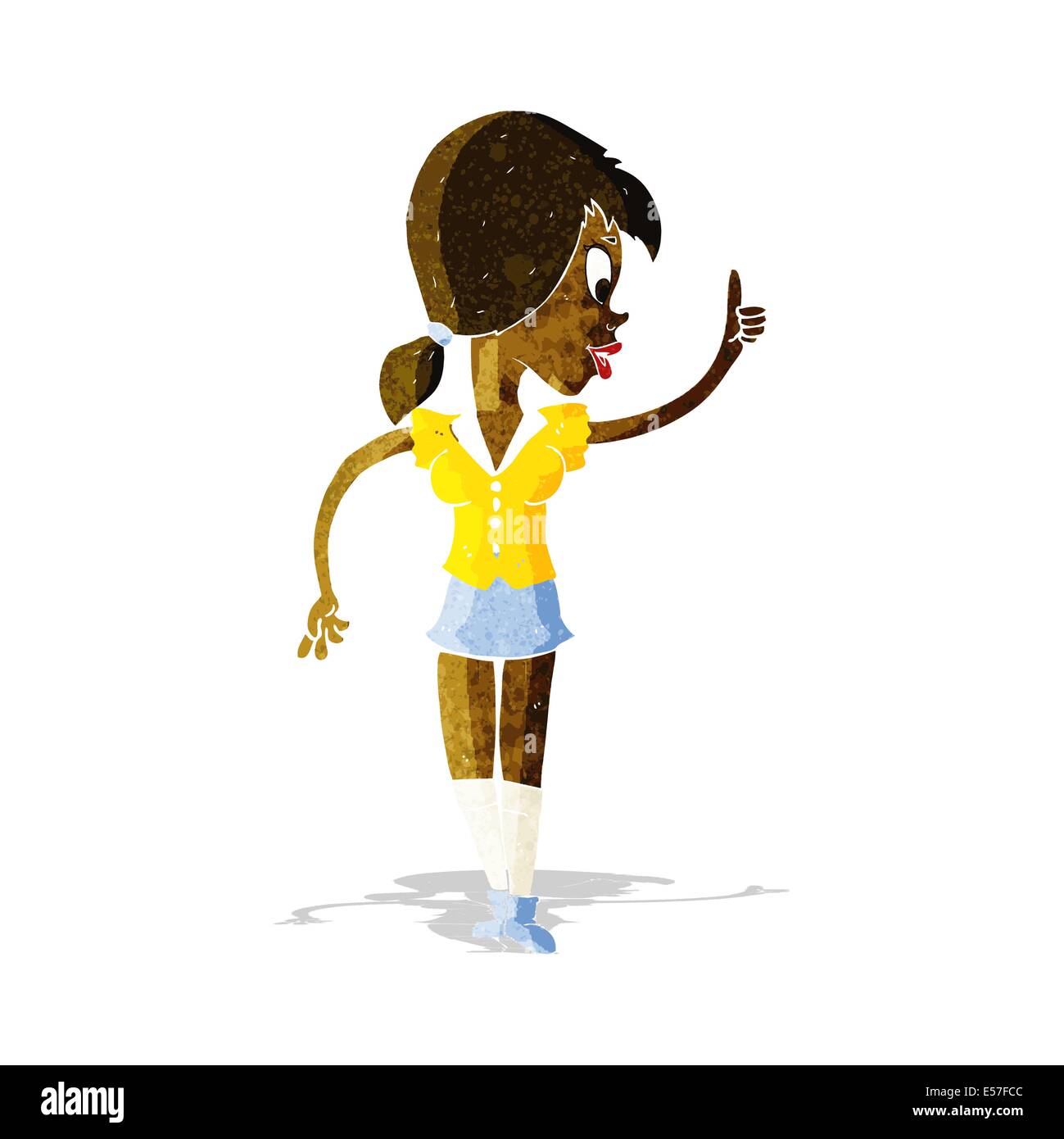 cartoon girl with idea Stock Vector Image & Art - Alamy