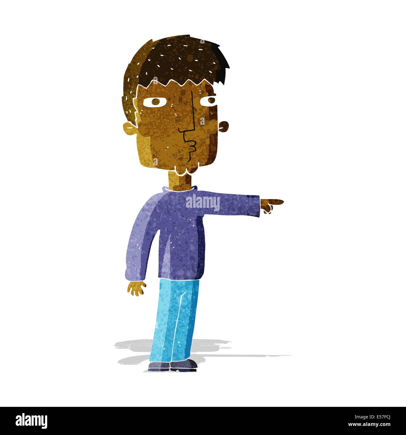 Boy pointing at sign Stock Vector Images - Alamy