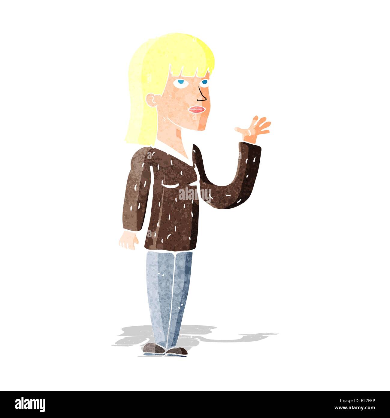 cartoon woman explaining Stock Vector Image & Art - Alamy